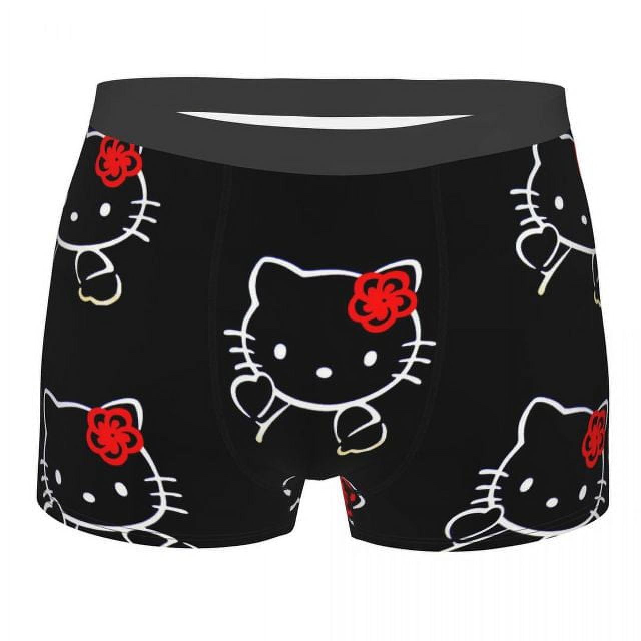 Hello Kitty Boxer Shorts For Men 3D Print Cartoon Underwear Panties ...