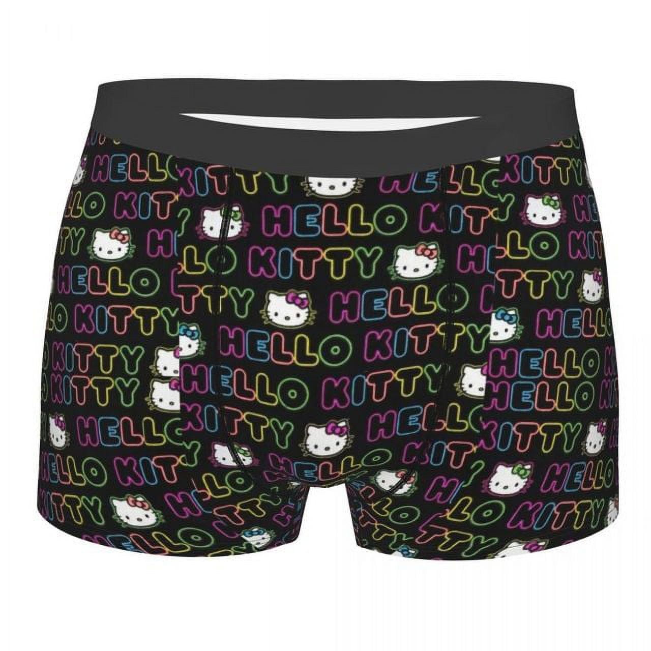 Hello Kitty Boxer Shorts For Men 3D Print Cartoon Underwear Panties ...