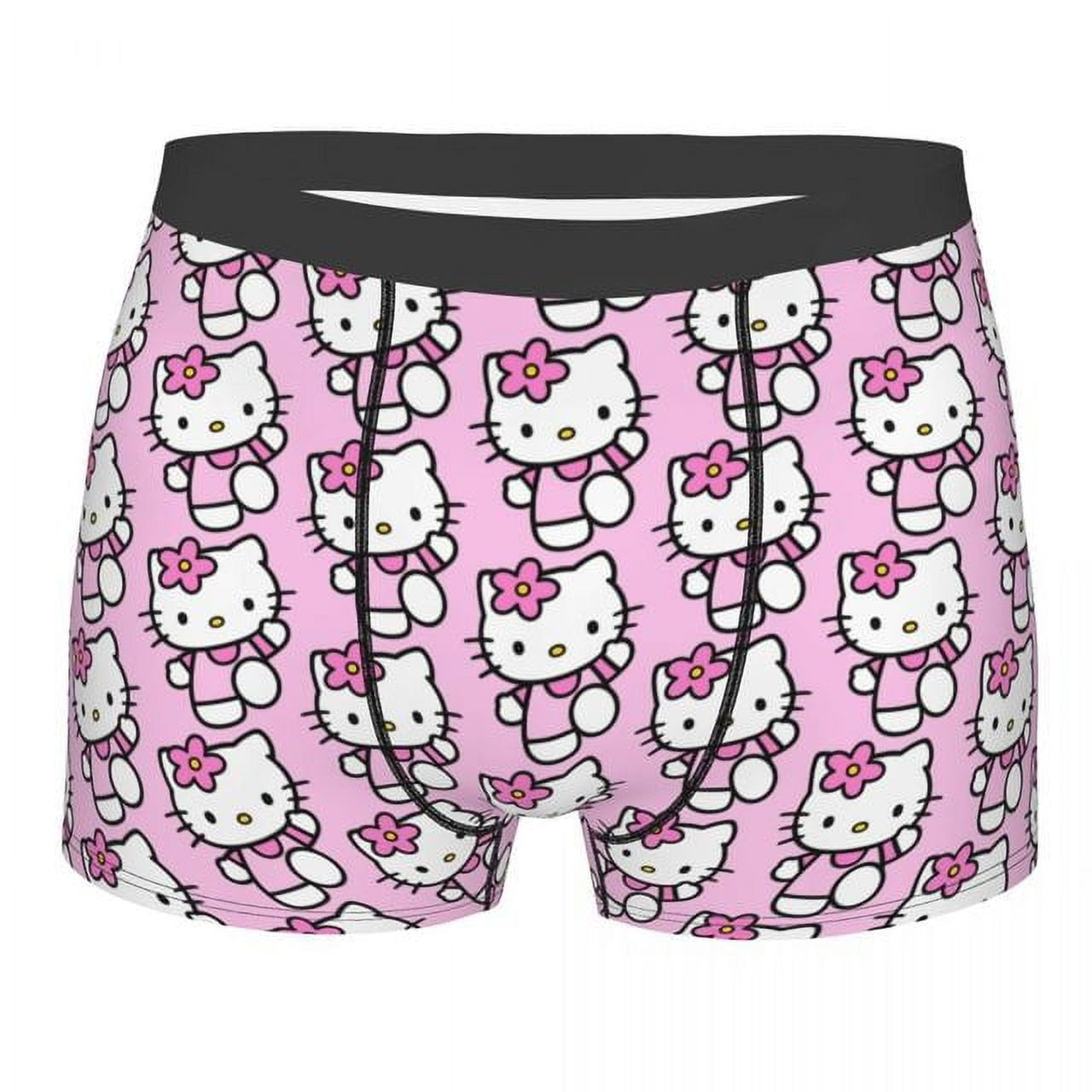 Hello Kitty Boxer Shorts For Men 3D Print Cartoon Underwear Panties ...