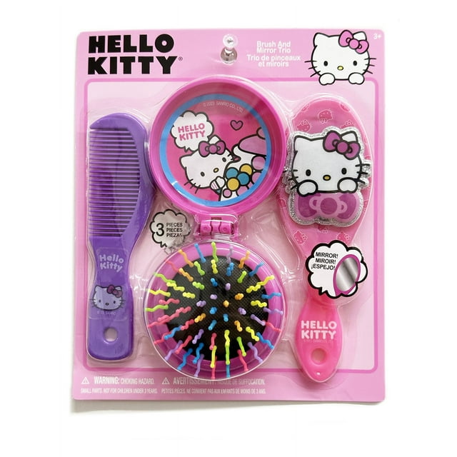 Hello Kitty Brush and Mirror Trio Set - Walmart.com