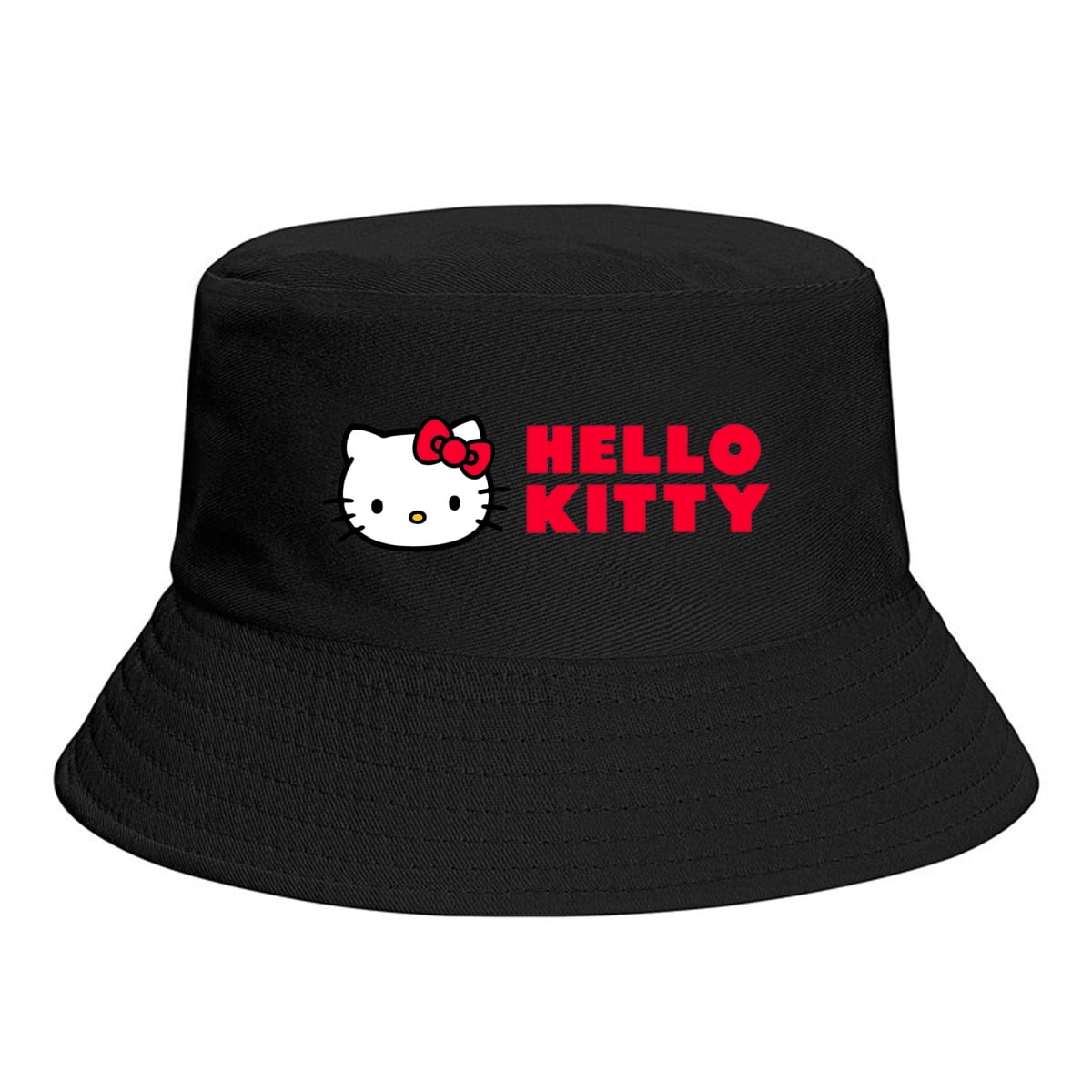 Hello Kitty Bucket Hat Packable Travel Hat Reversible Wide Brim Summer ...