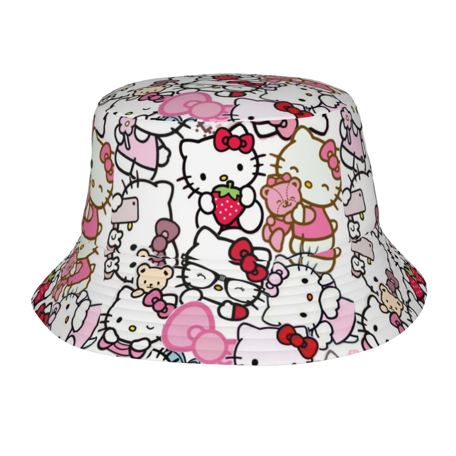 Hello Kitty Bucket Hat Travel Packable Sun Cap Beach Fisherman Hat For Women Men - Walmart.com