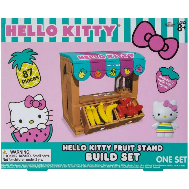 Hello Kitty Build Set & Figure - Fruit Stand - 87 Pieces - Ages 8 ...
