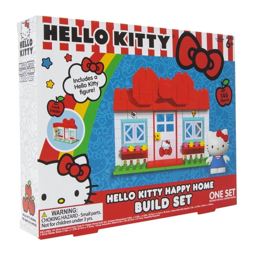 Hello Kitty Build Set & Figure - Happy Home - 146 Piece Build Set ...