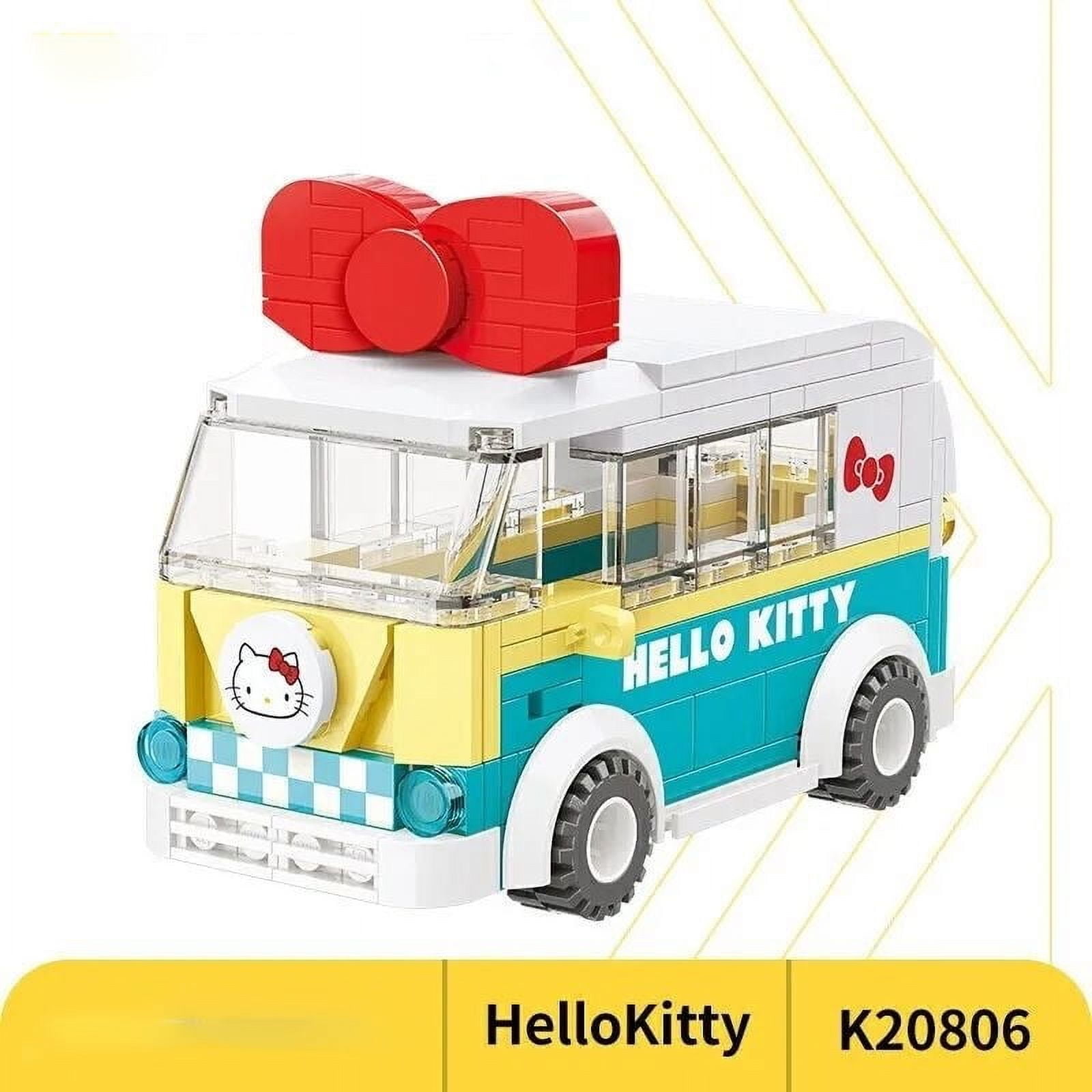 Hello Kitty Building Blocks Car Bus Model Cartoon Blocks Assembly Toy ...