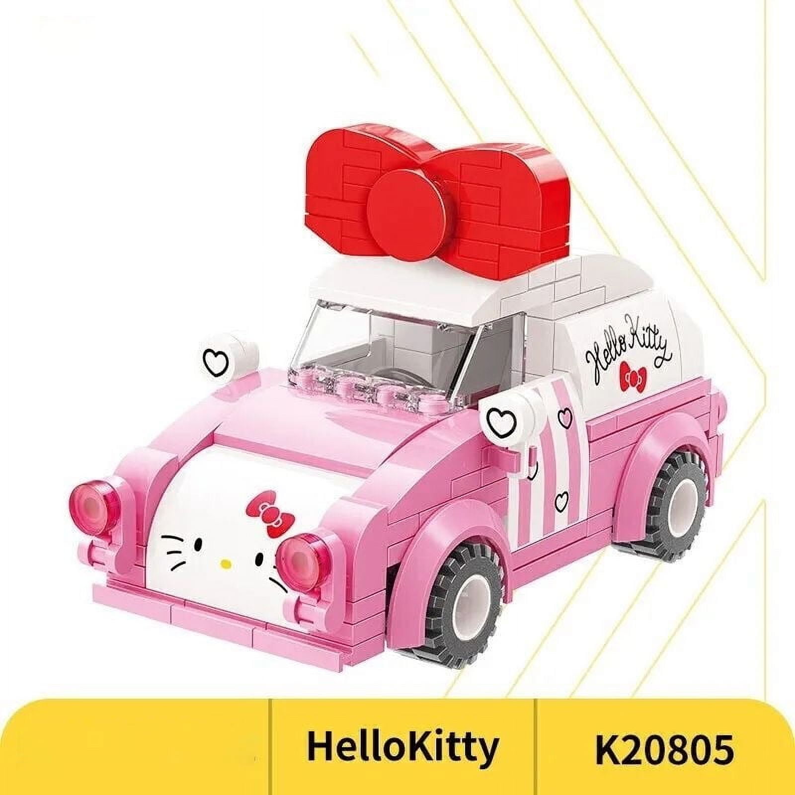 Hello Kitty Building Blocks Car Bus Model Cartoon Blocks Assembly Toy ...