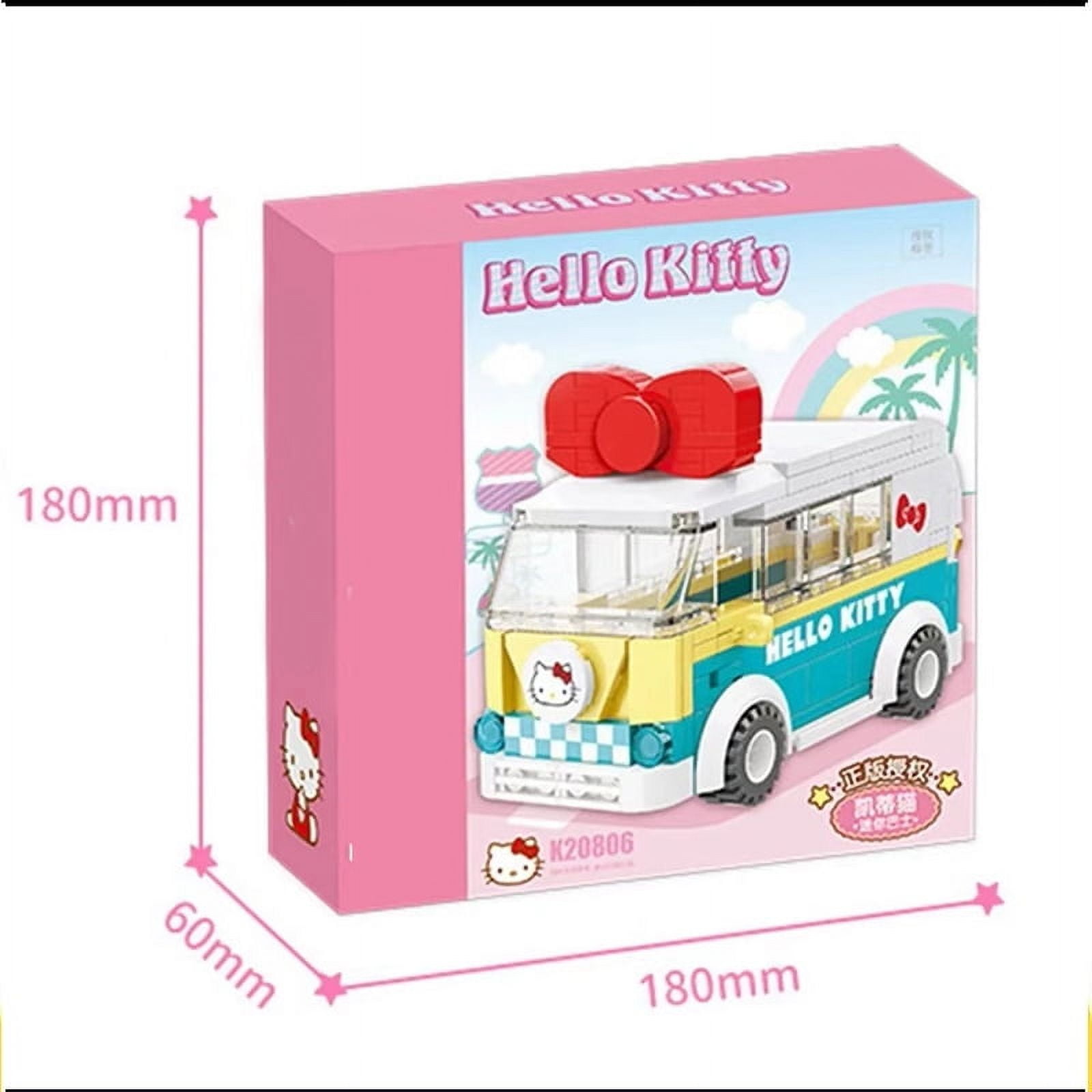 Hello Kitty Building Blocks Car Bus Model Cartoon Blocks Assembly Toy ...