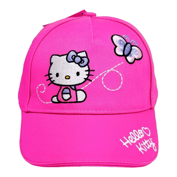 Hello Kitty Butterfly Baseball Cap for Kids, Adjustable, 100% Cotton ...