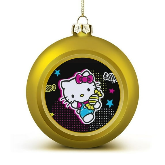 Hello Kitty Candy Christmas Large Ball Ornaments for Tree Decorations ...