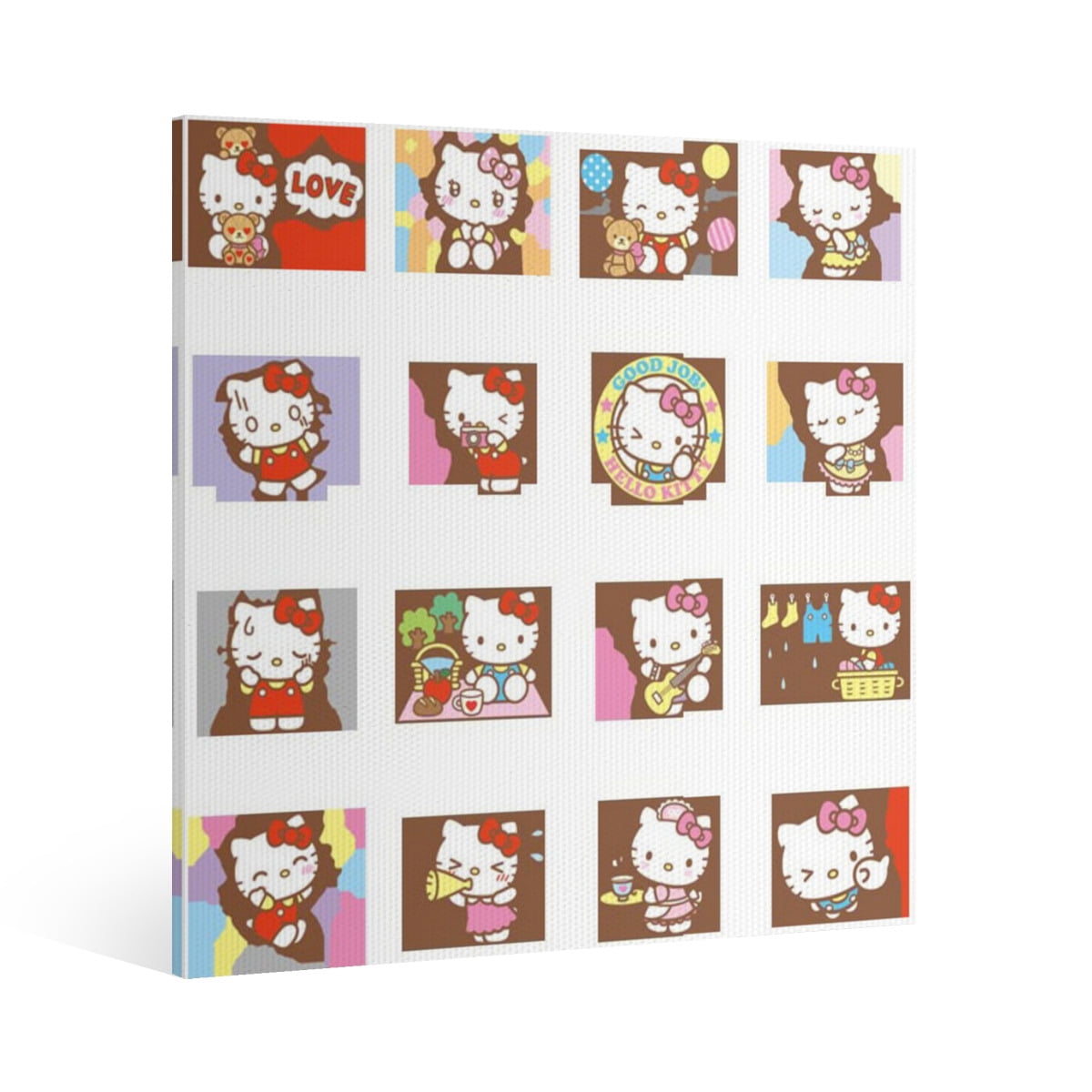 Hello Kitty Canvas Wall Art Cartoon Wall Decor | HD Printed & Wooden ...