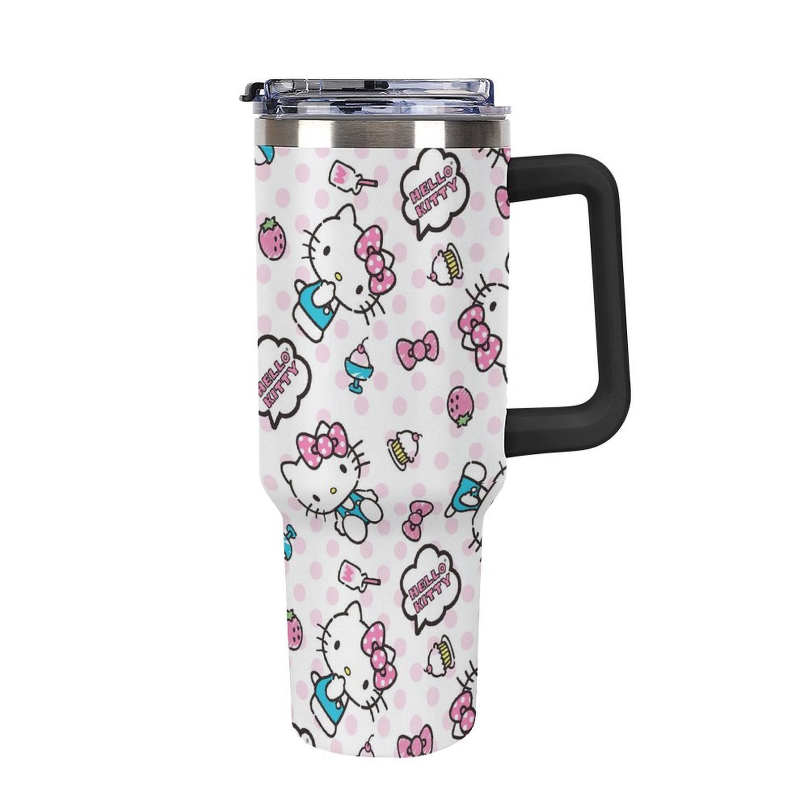 Hello Kitty Car Cup Stainless Steel Thermos Cup with Handle 40oz ...