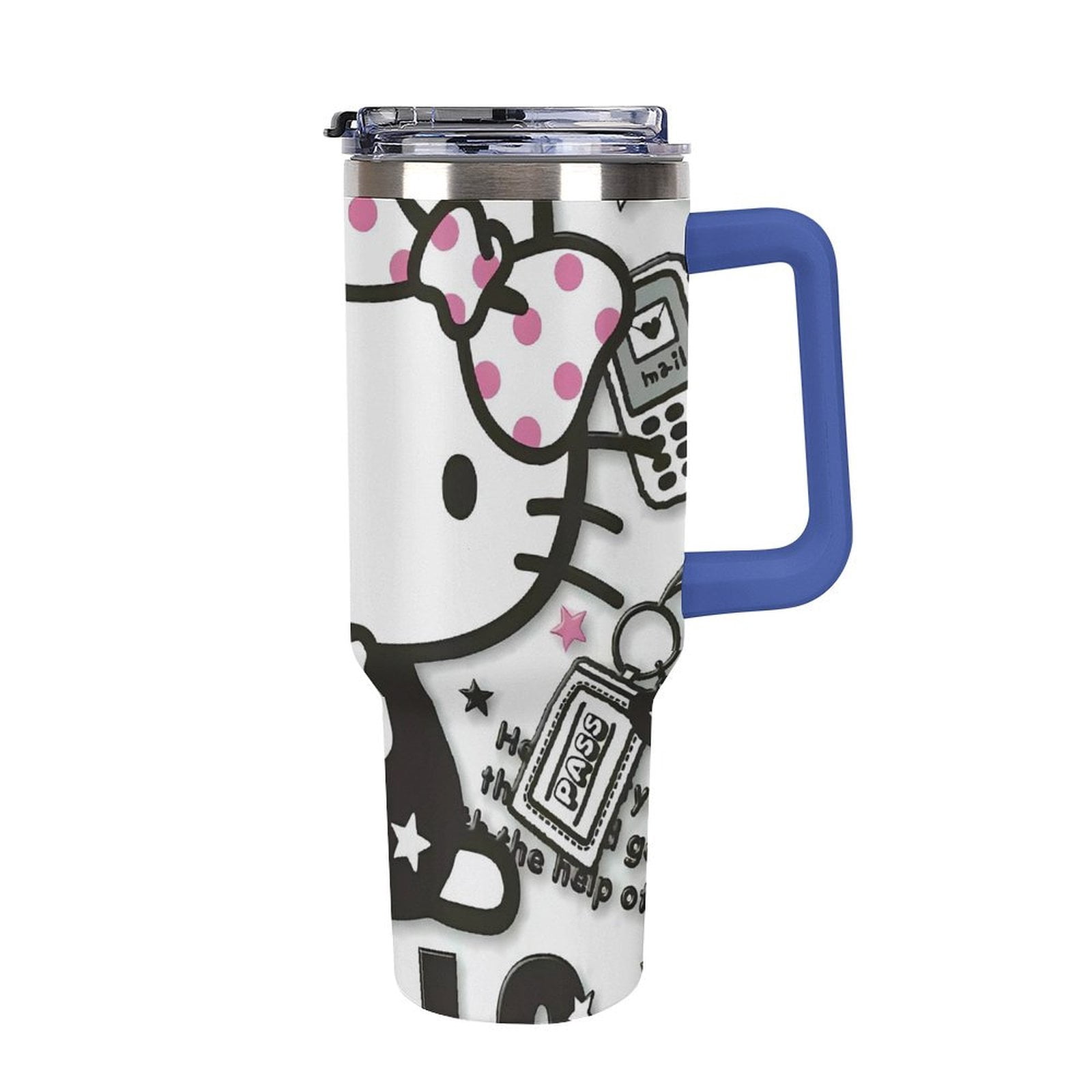 Hello Kitty Car Cup Stainless Steel Thermos Cup with Handle 40oz ...