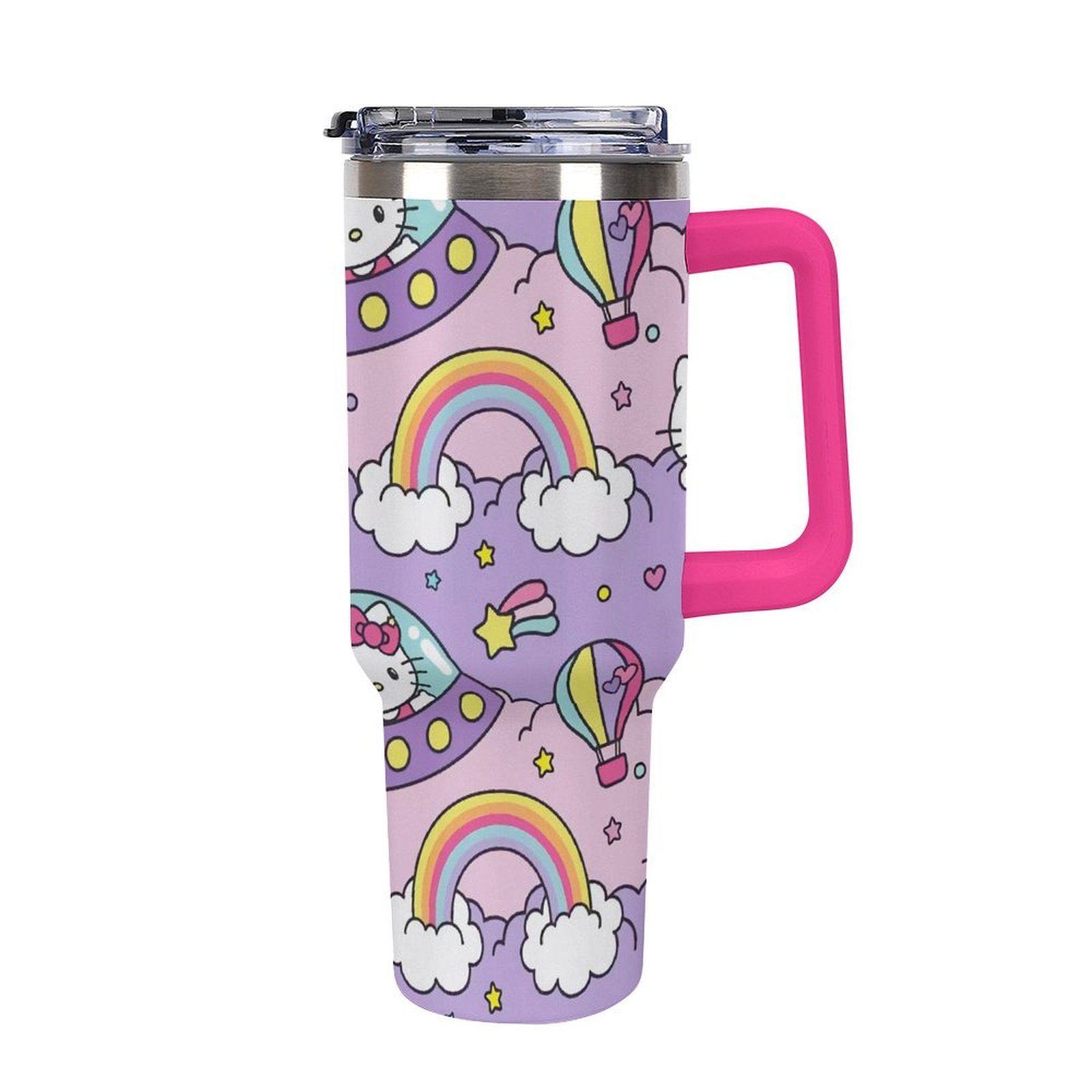 Hello Kitty Car Cup Stainless Steel Thermos Cup with Handle 40oz ...