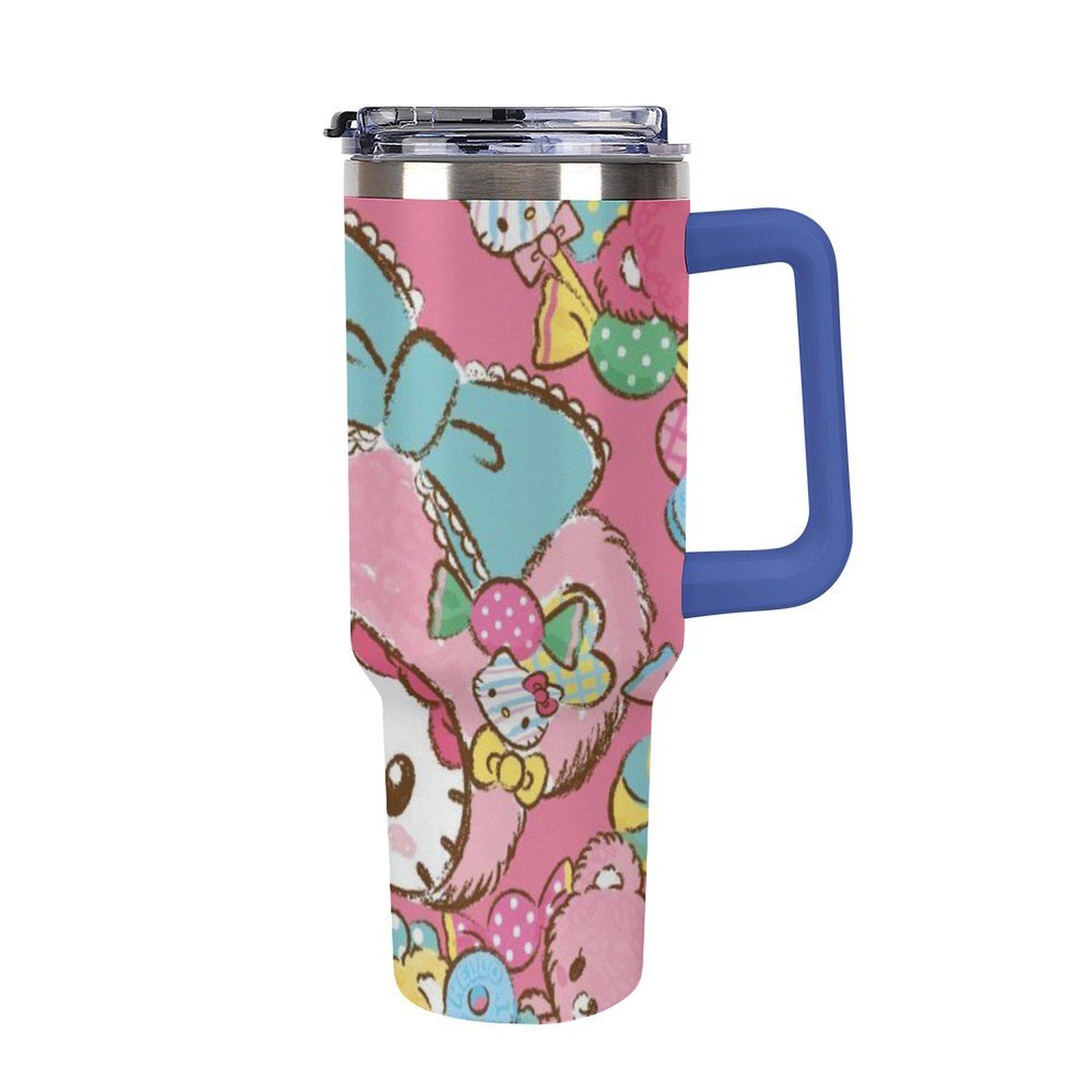 Hello Kitty Car Cup Stainless Steel Thermos Cup with Handle 40oz ...