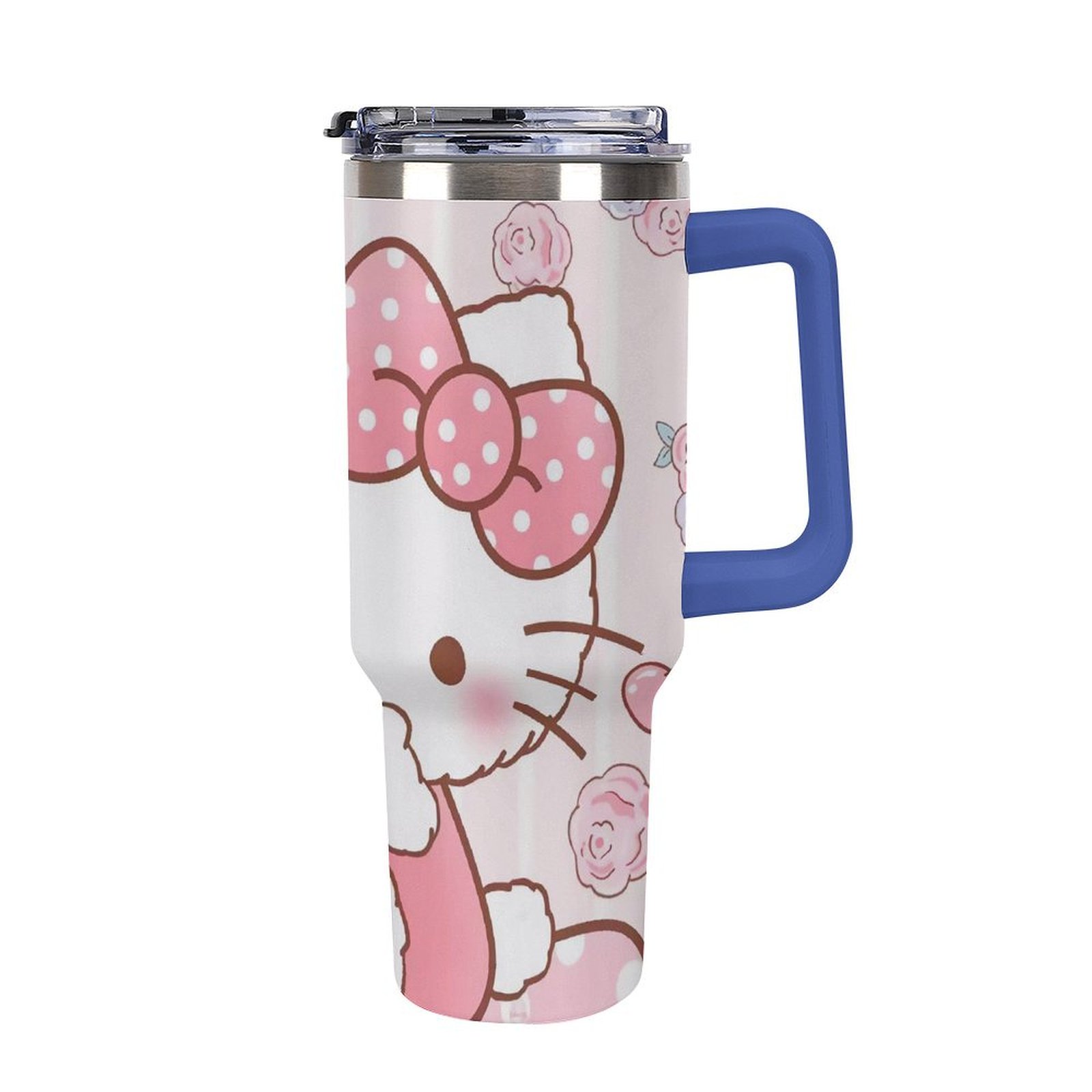 Hello Kitty Car Cup Stainless Steel Thermos Cup with Handle 40oz ...
