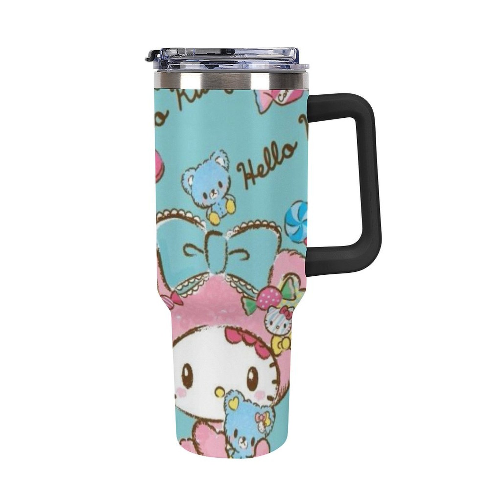 Hello Kitty Car Cup Stainless Steel Thermos Cup with Handle 40oz ...