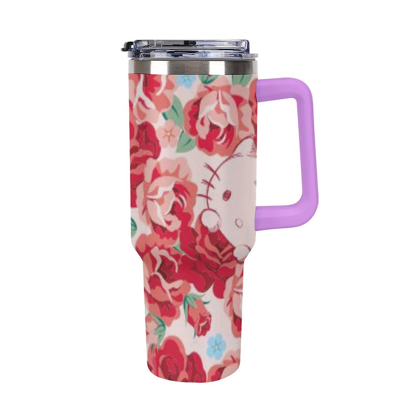 Hello Kitty Car Cup Stainless Steel Thermos Cup with Handle 40oz ...