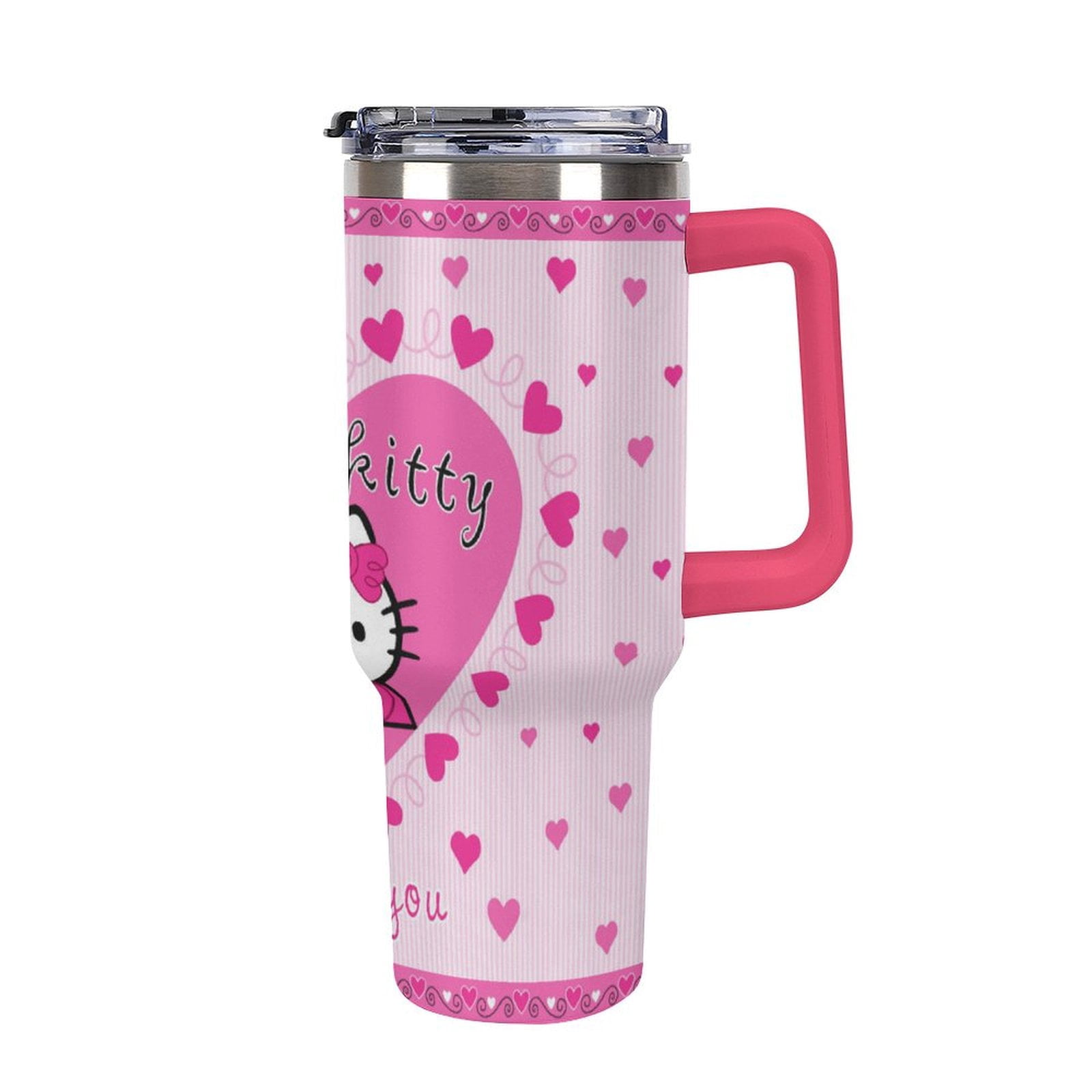 Hello Kitty Car Cup Stainless Steel Thermos Cup with Handle 40oz ...