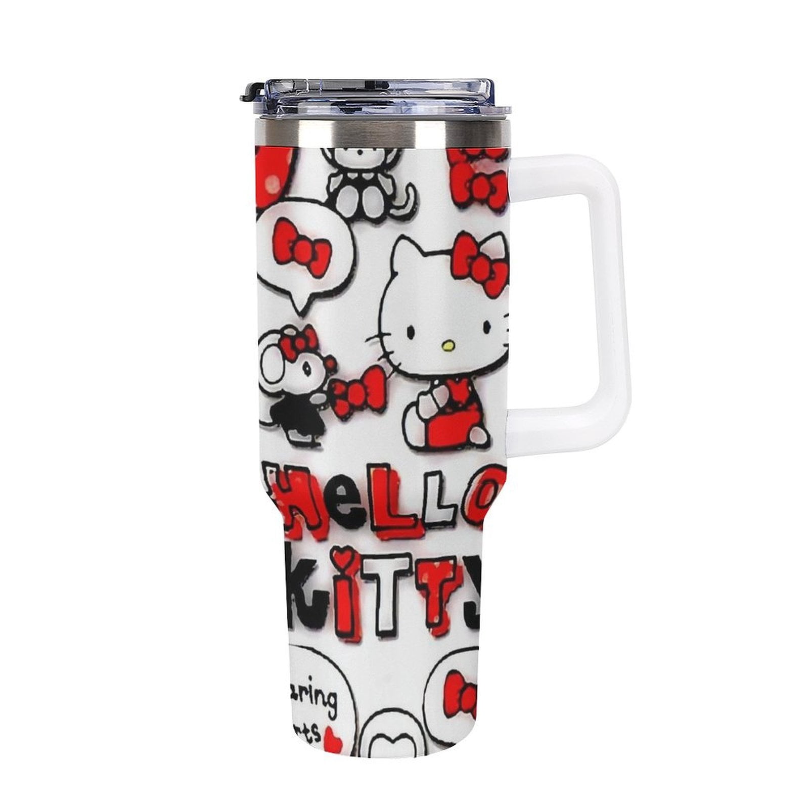 Hello Kitty Car Cup Stainless Steel Thermos Cup with Handle 40oz ...