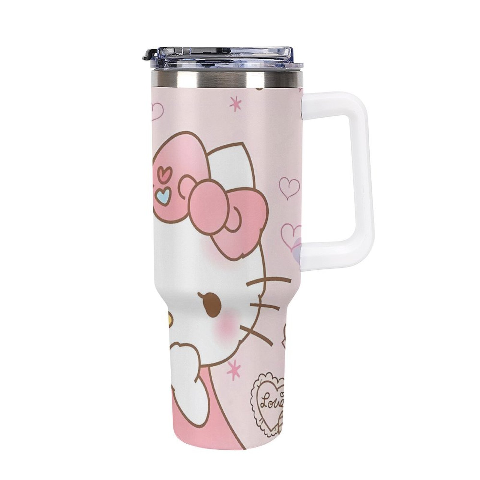 Hello Kitty Car Cup Stainless Steel Thermos Cup with Handle 40oz ...