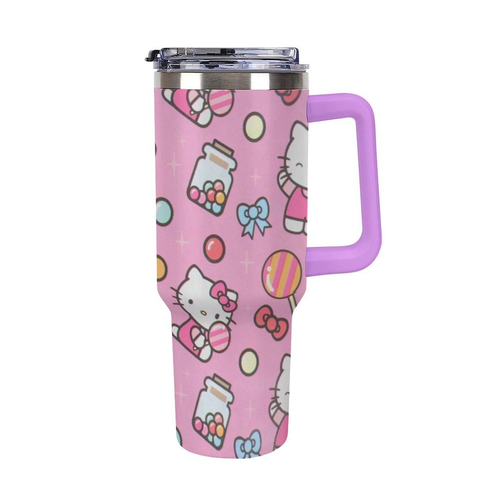 Hello Kitty Car Cup Stainless Steel Thermos Cup with Handle 40oz ...