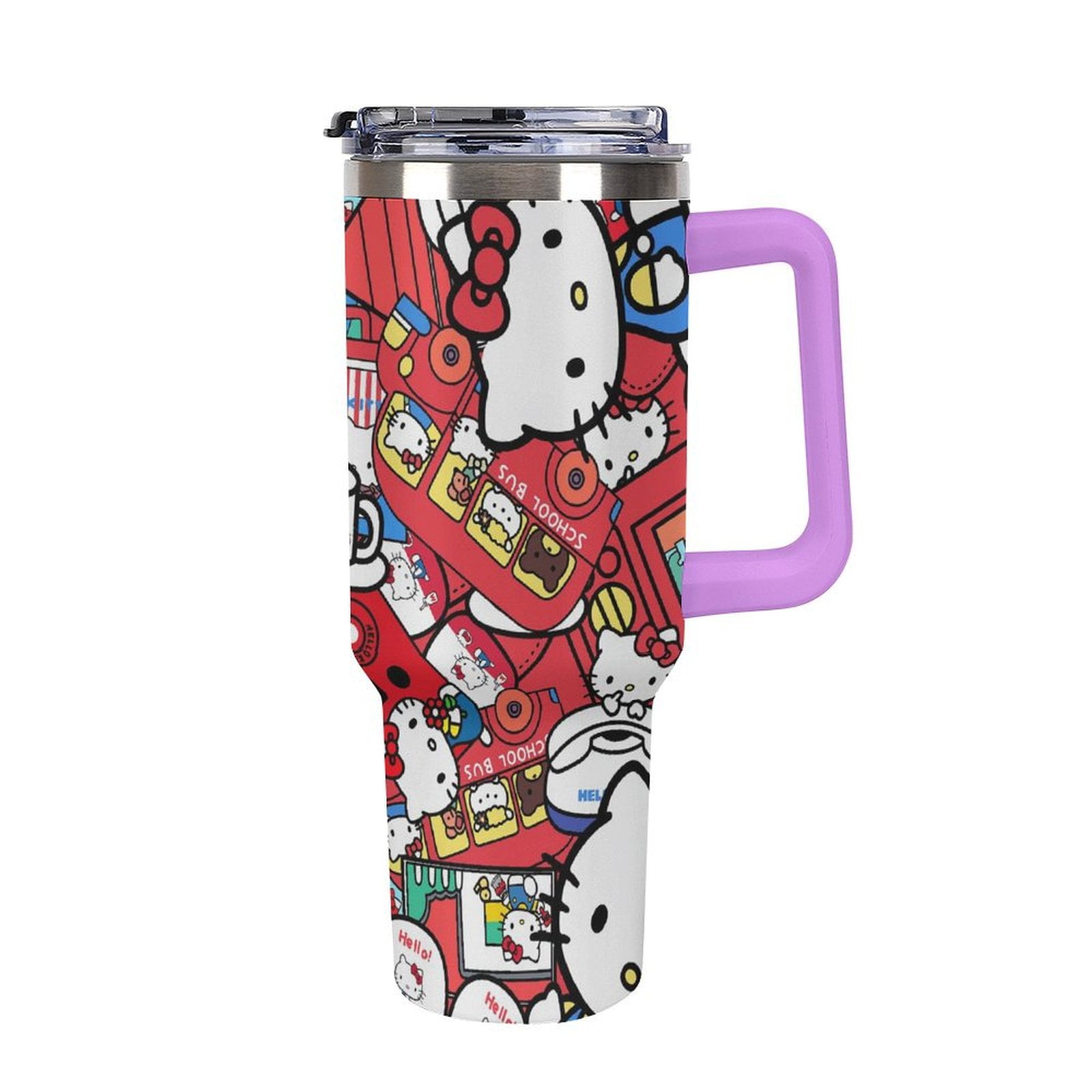 Hello Kitty Car Cup Stainless Steel Thermos Cup with Handle 40oz ...