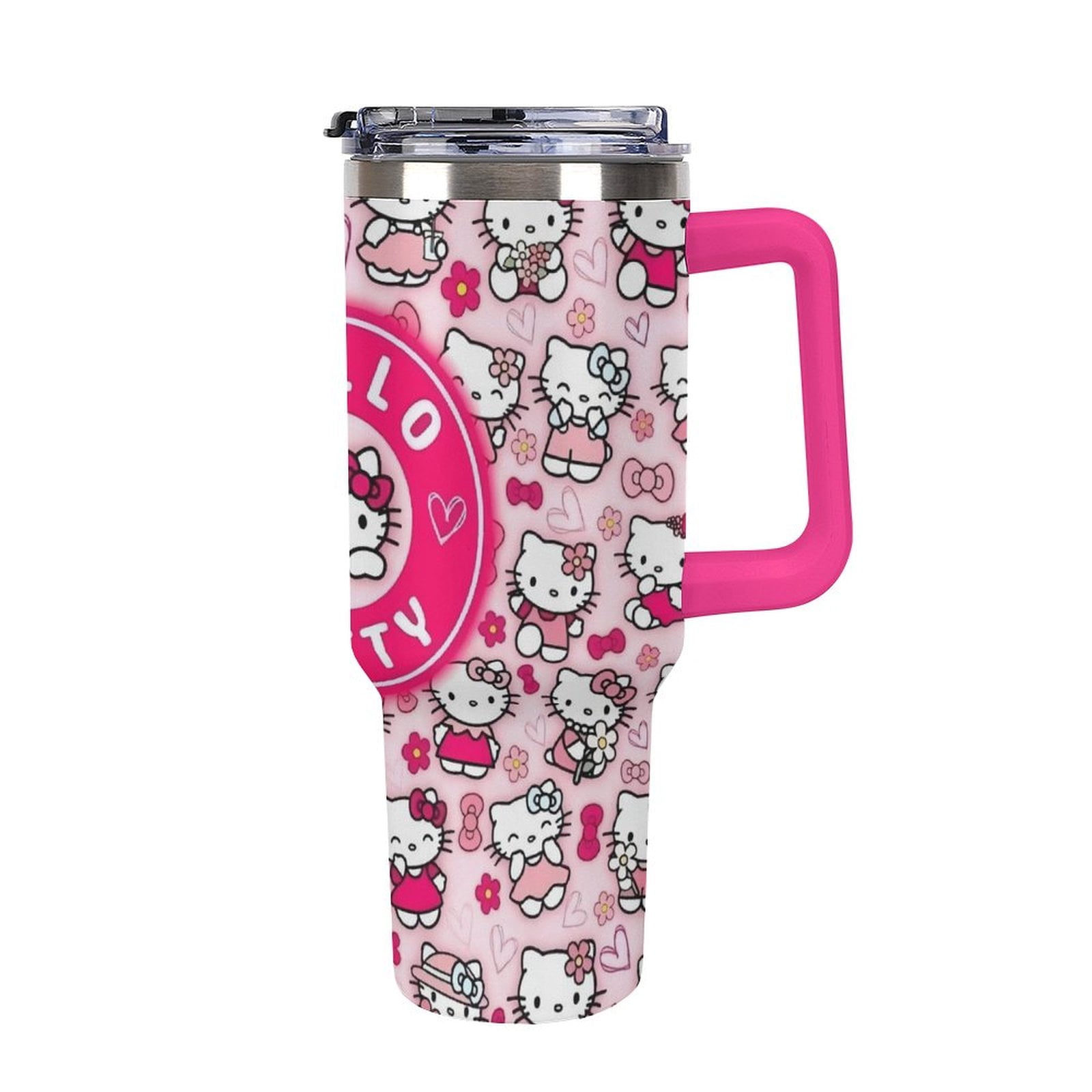 Hello Kitty Car Cup Stainless Steel Thermos Cup with Handle 40oz ...
