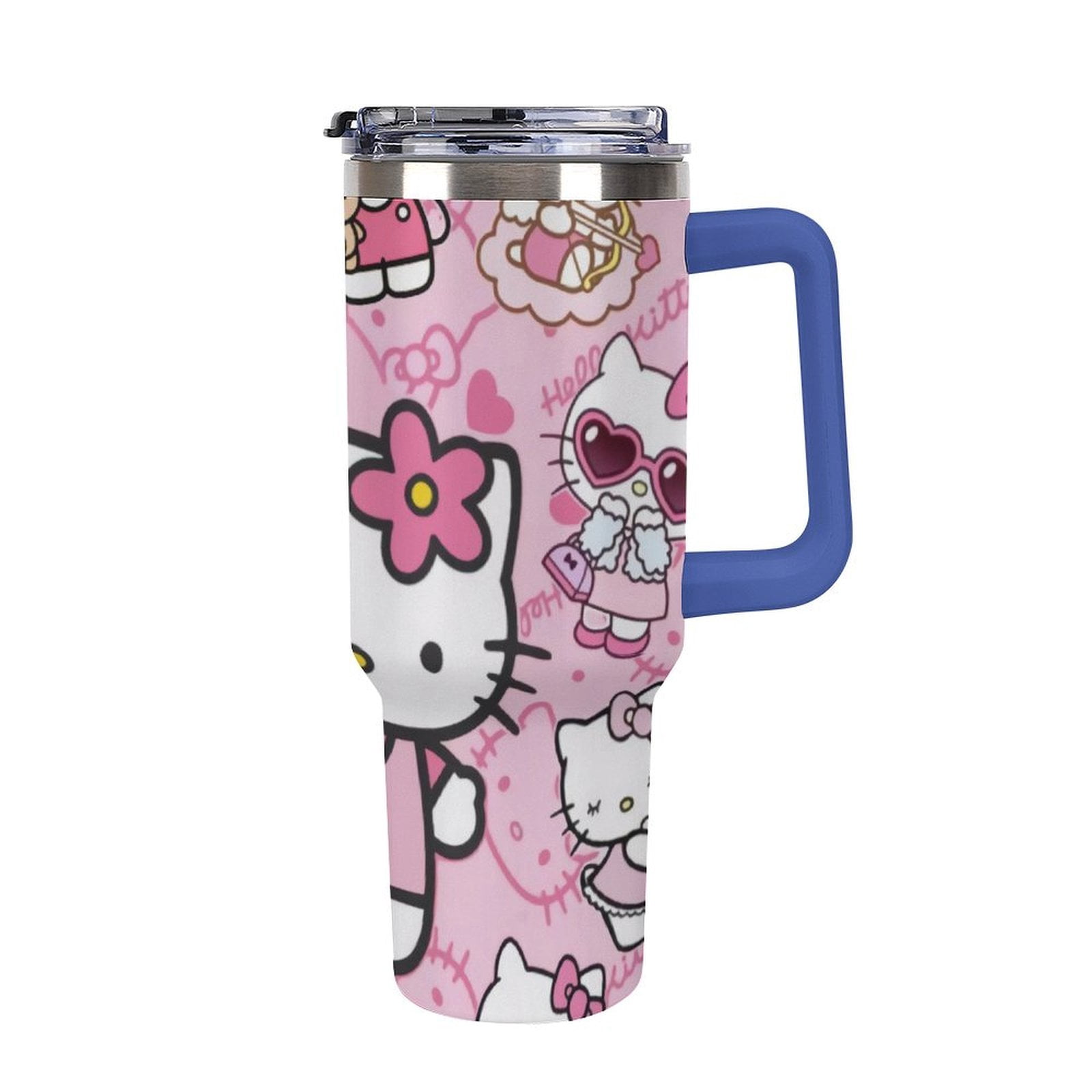 Hello Kitty Car Cup Stainless Steel Thermos Cup with Handle 40oz ...