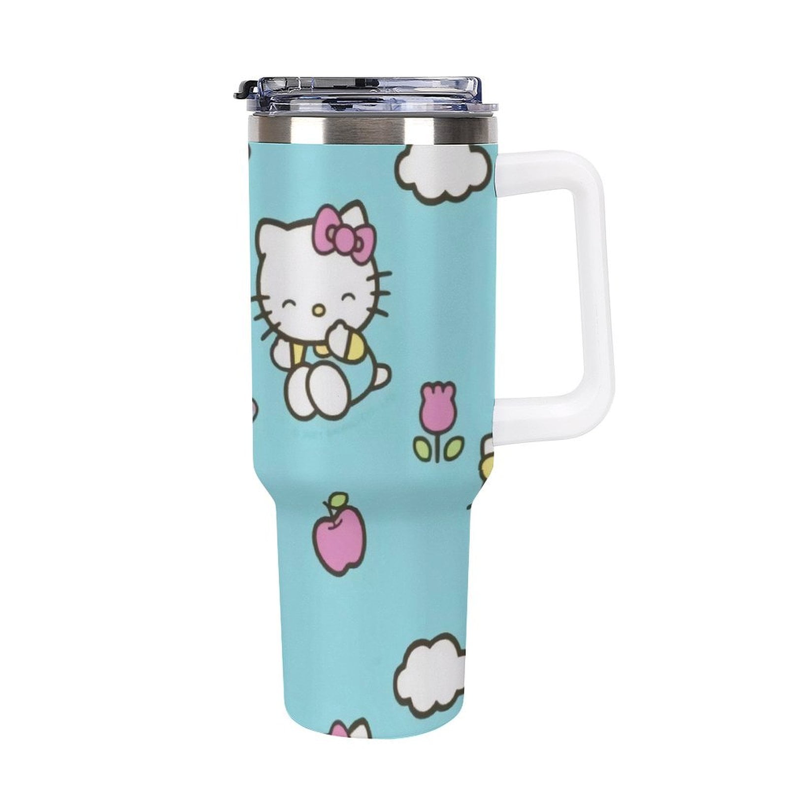 Hello Kitty Car Cup Stainless Steel Thermos Cup with Handle 40oz ...