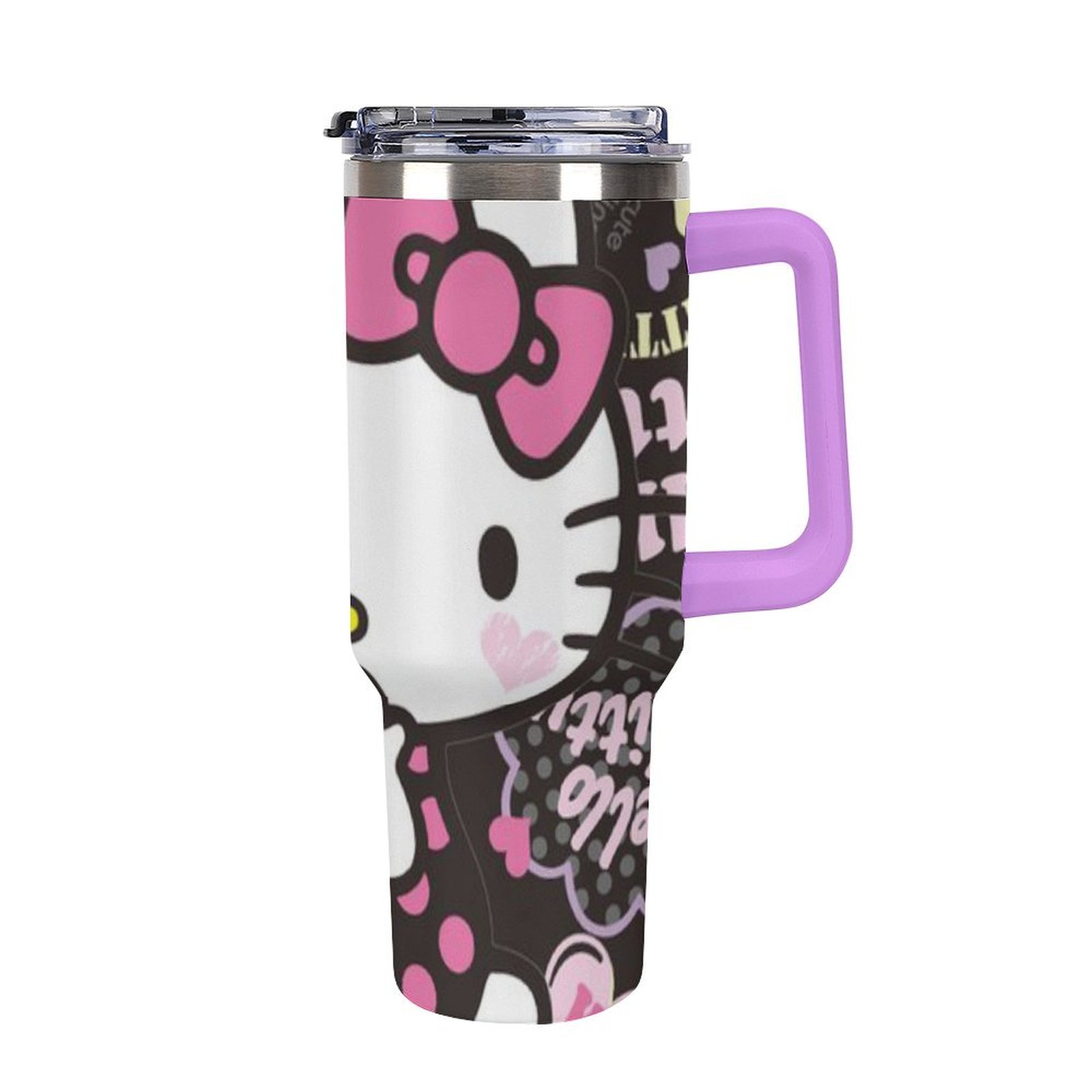 Hello Kitty Car Cup Stainless Steel Thermos Cup with Handle 40oz ...