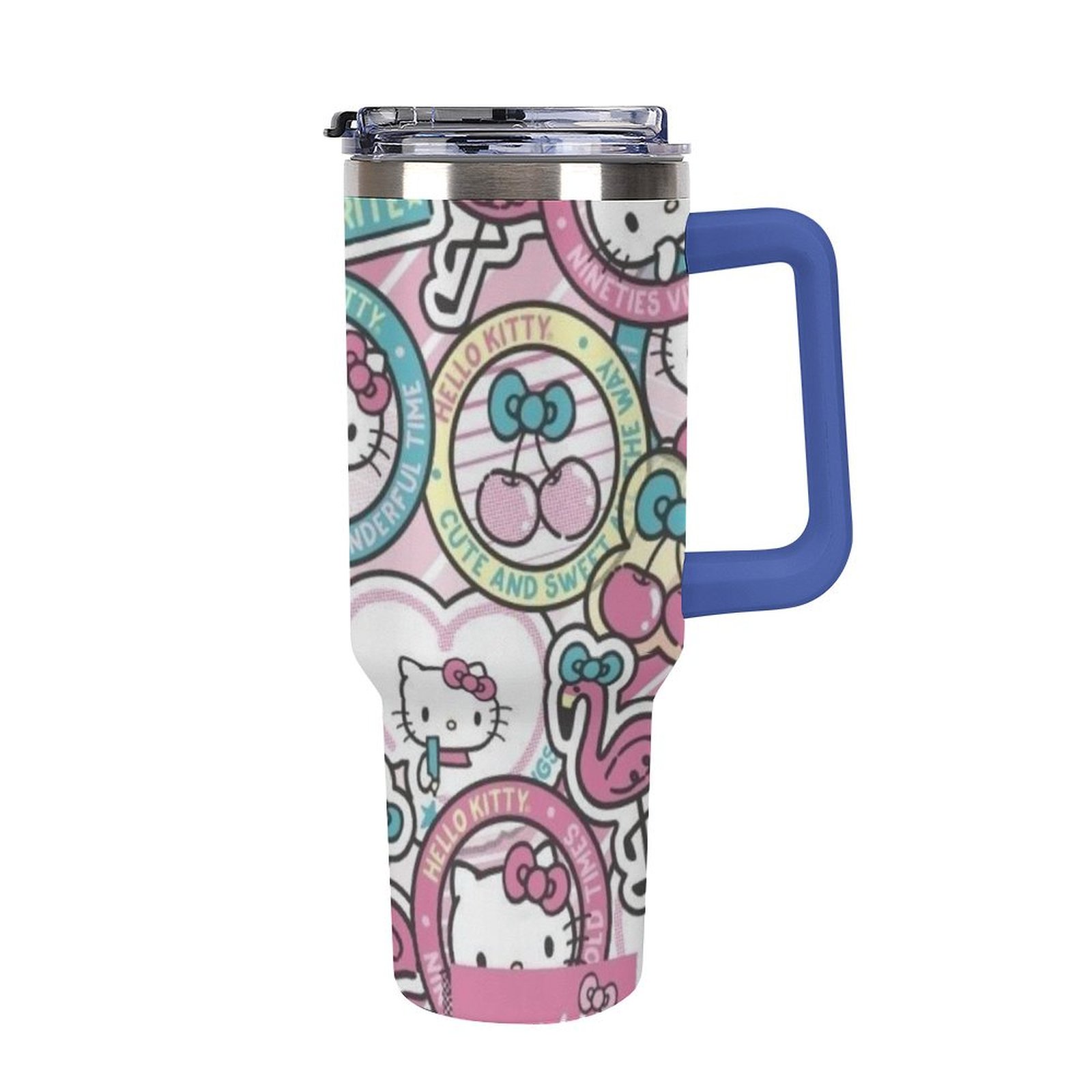 Hello Kitty Car Cup Stainless Steel Thermos Cup with Handle 40oz ...