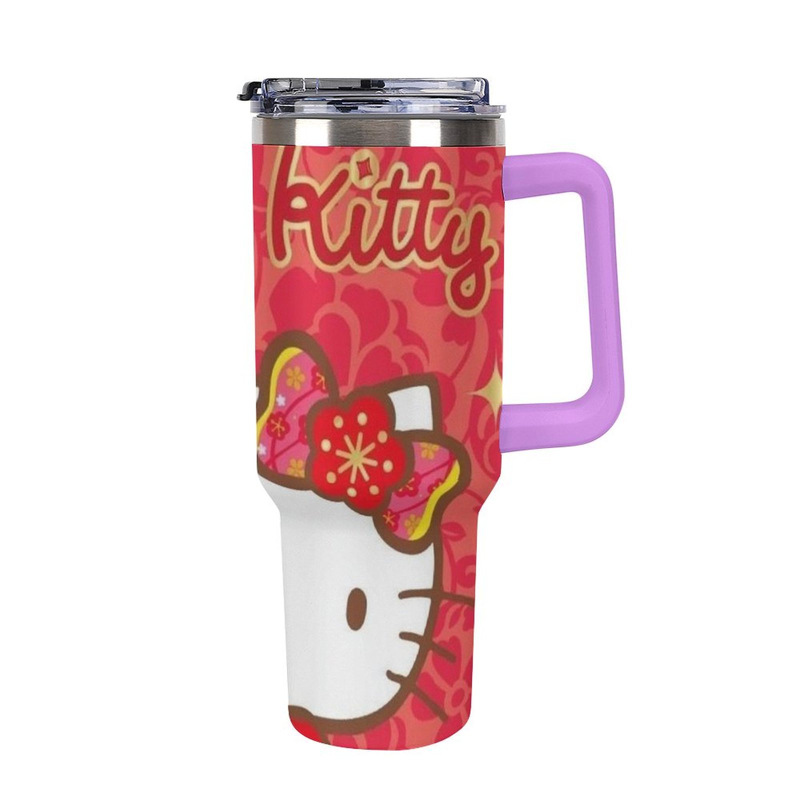 Hello Kitty Car Cup Stainless Steel Thermos Cup with Handle 40oz ...
