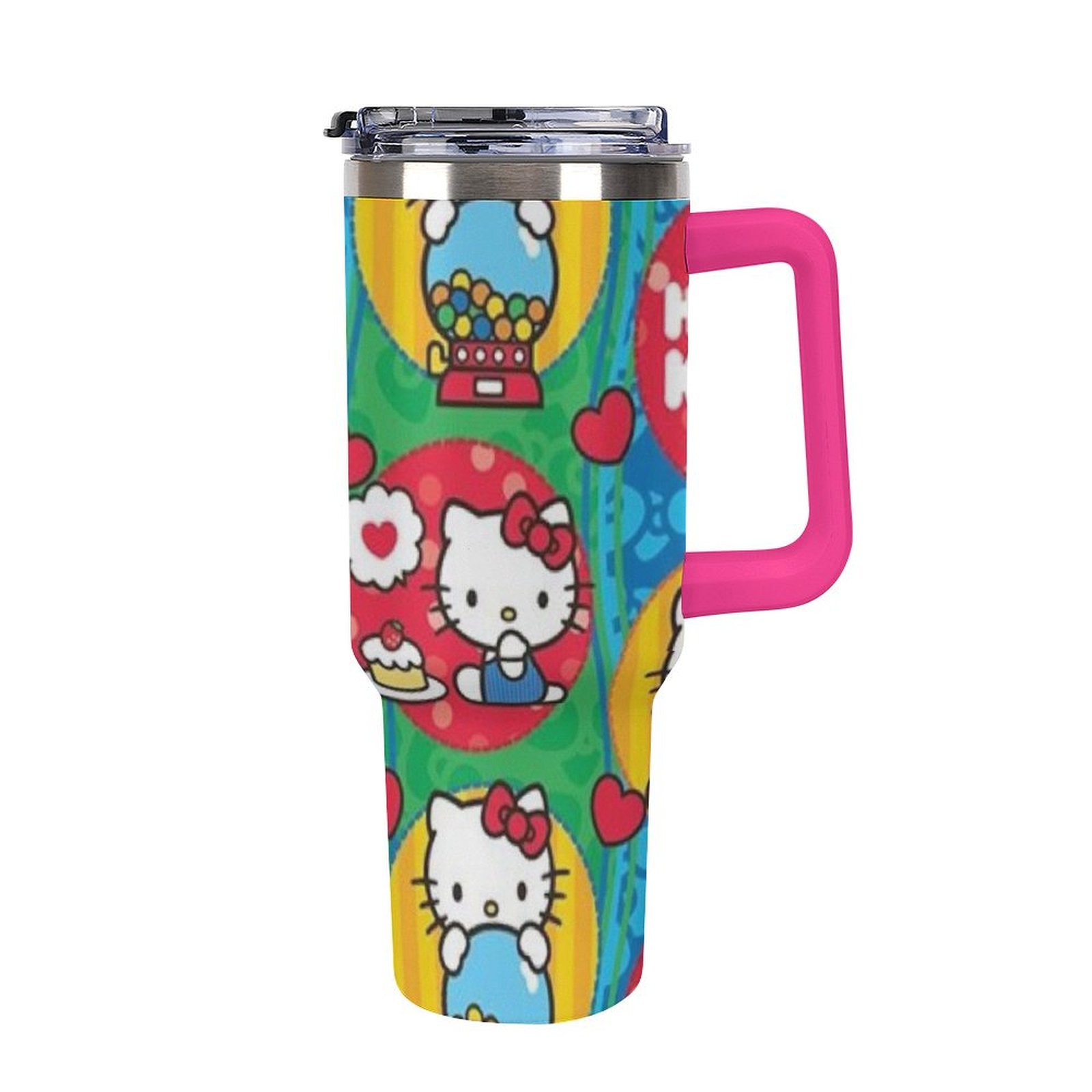 Hello Kitty Car Cup Stainless Steel Thermos Cup with Handle 40oz ...
