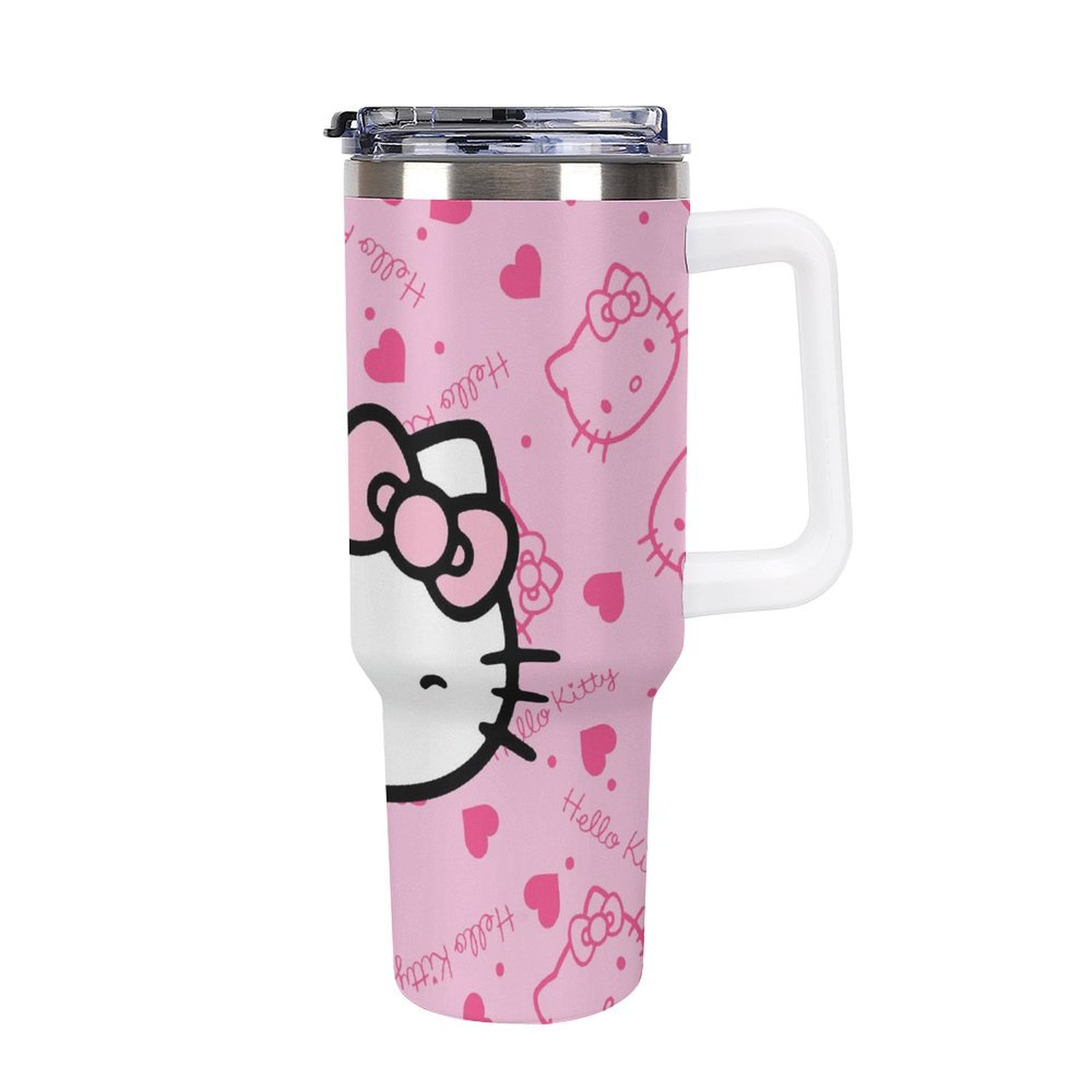 Hello Kitty Car Cup Stainless Steel Thermos Cup with Handle 40oz ...