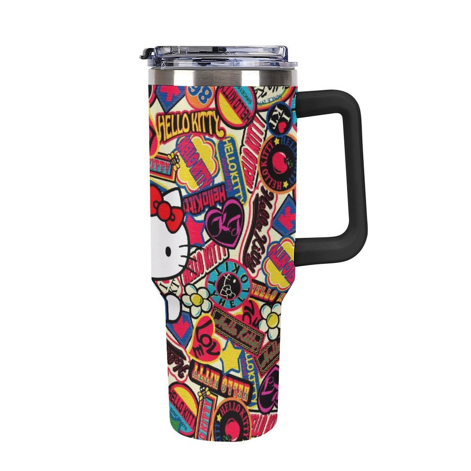Hello Kitty Car Cup Stainless Steel Thermos Cup with Handle 40oz ...
