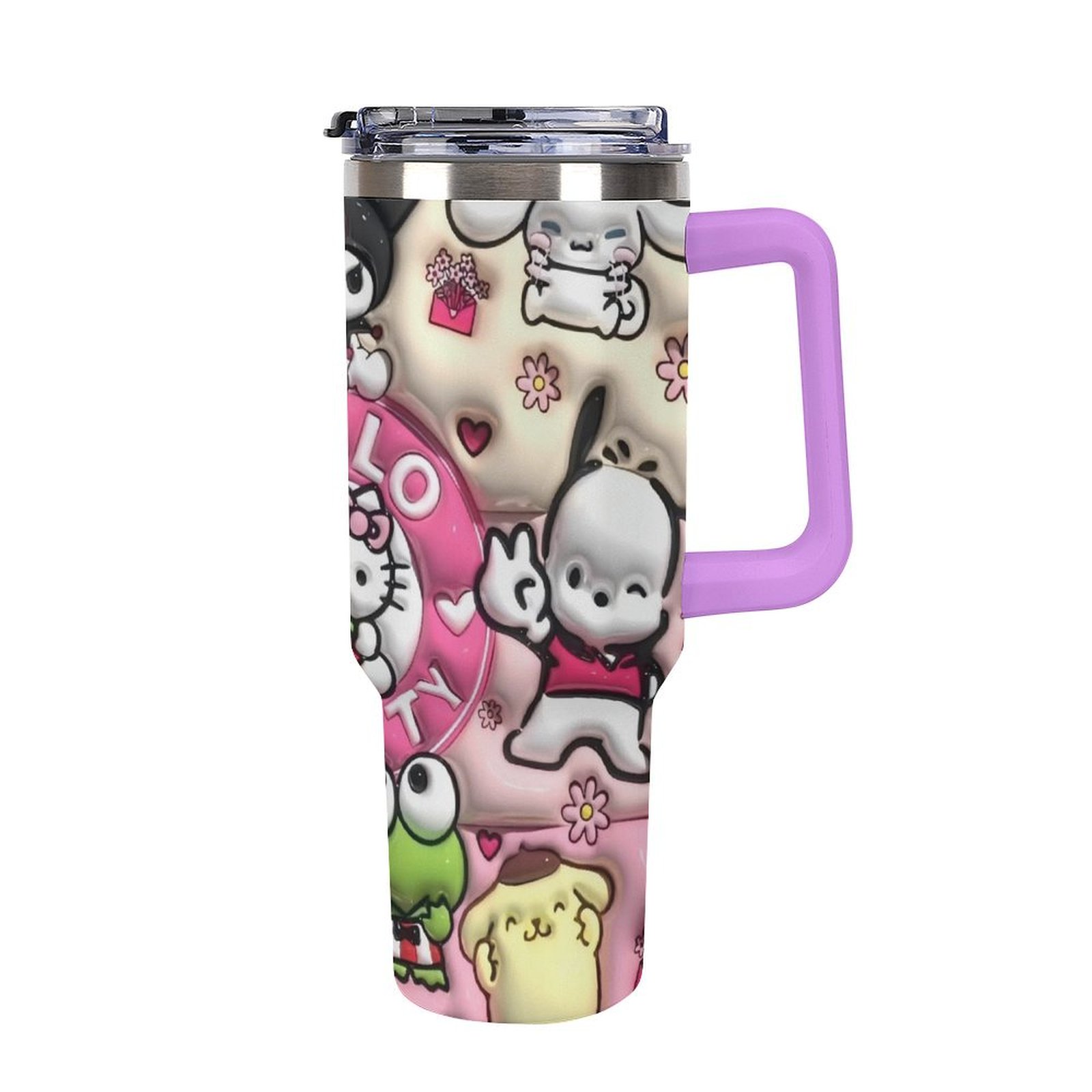 Hello Kitty Car Cup Stainless Steel Thermos Cup with Handle 40oz ...