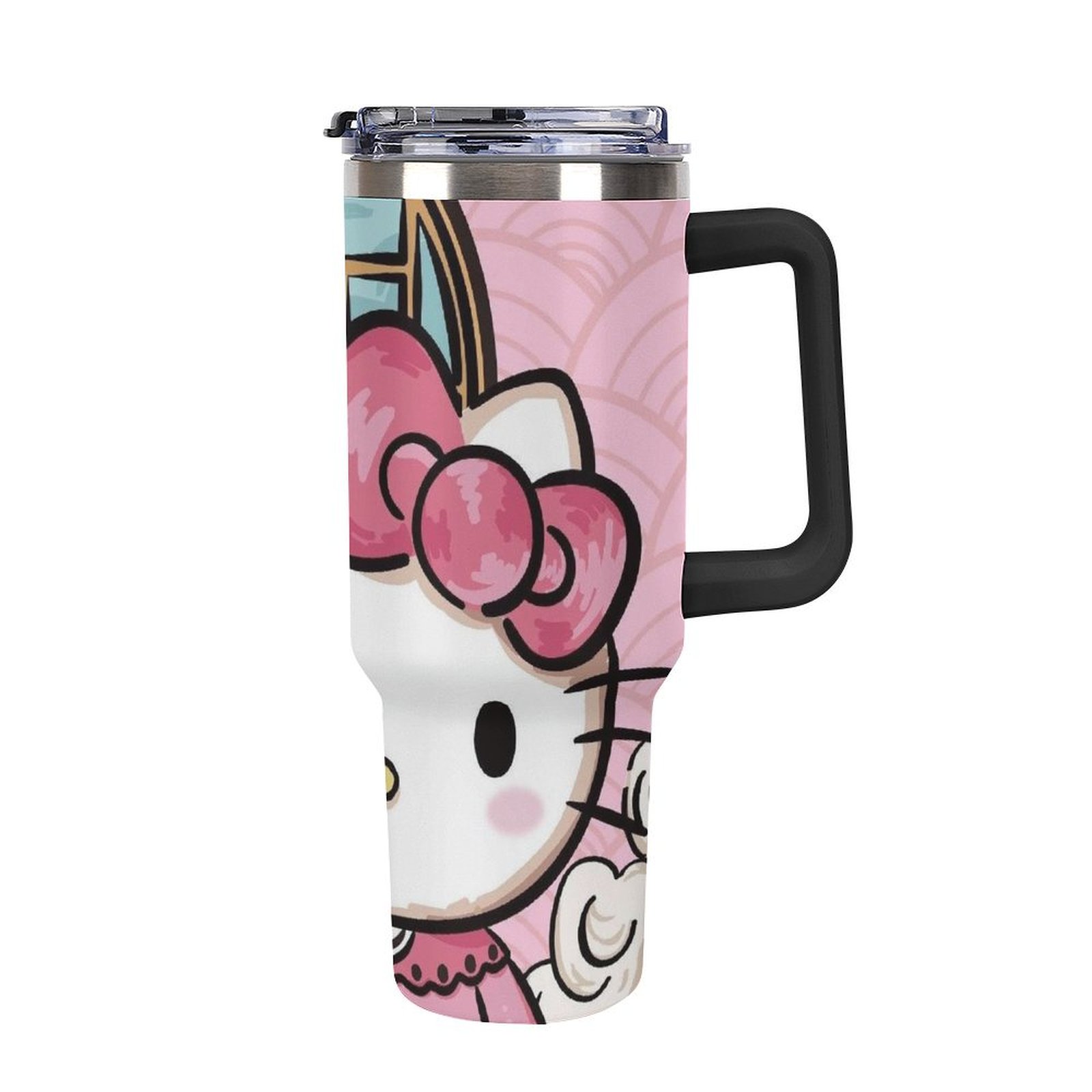 Hello Kitty Car Cup Stainless Steel Thermos Cup with Handle 40oz ...