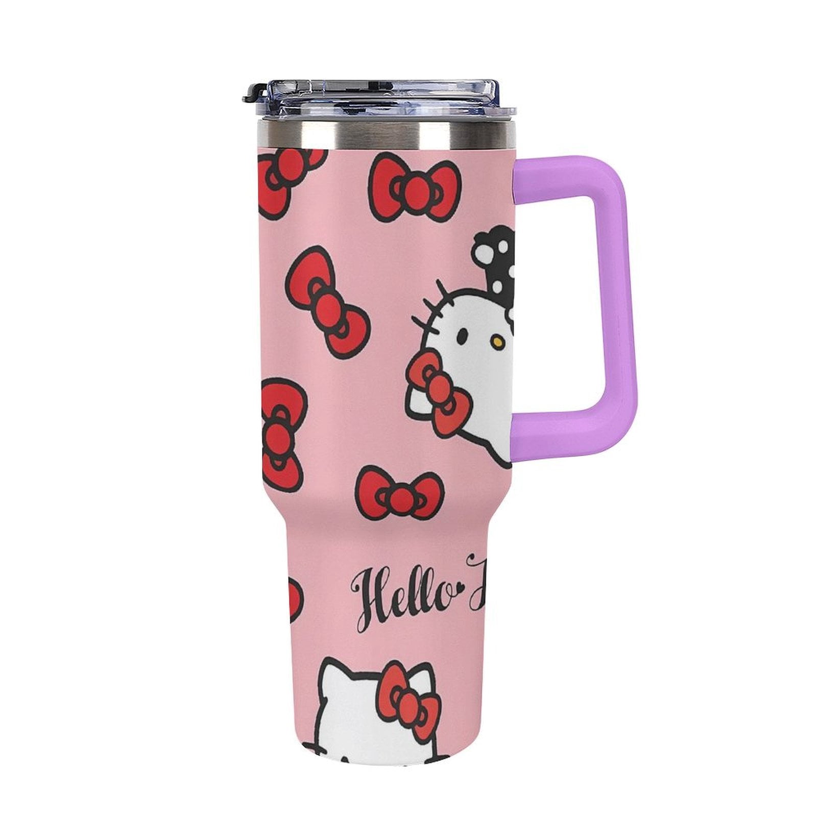 Hello Kitty Car Cup Stainless Steel Thermos Cup with Handle 40oz ...