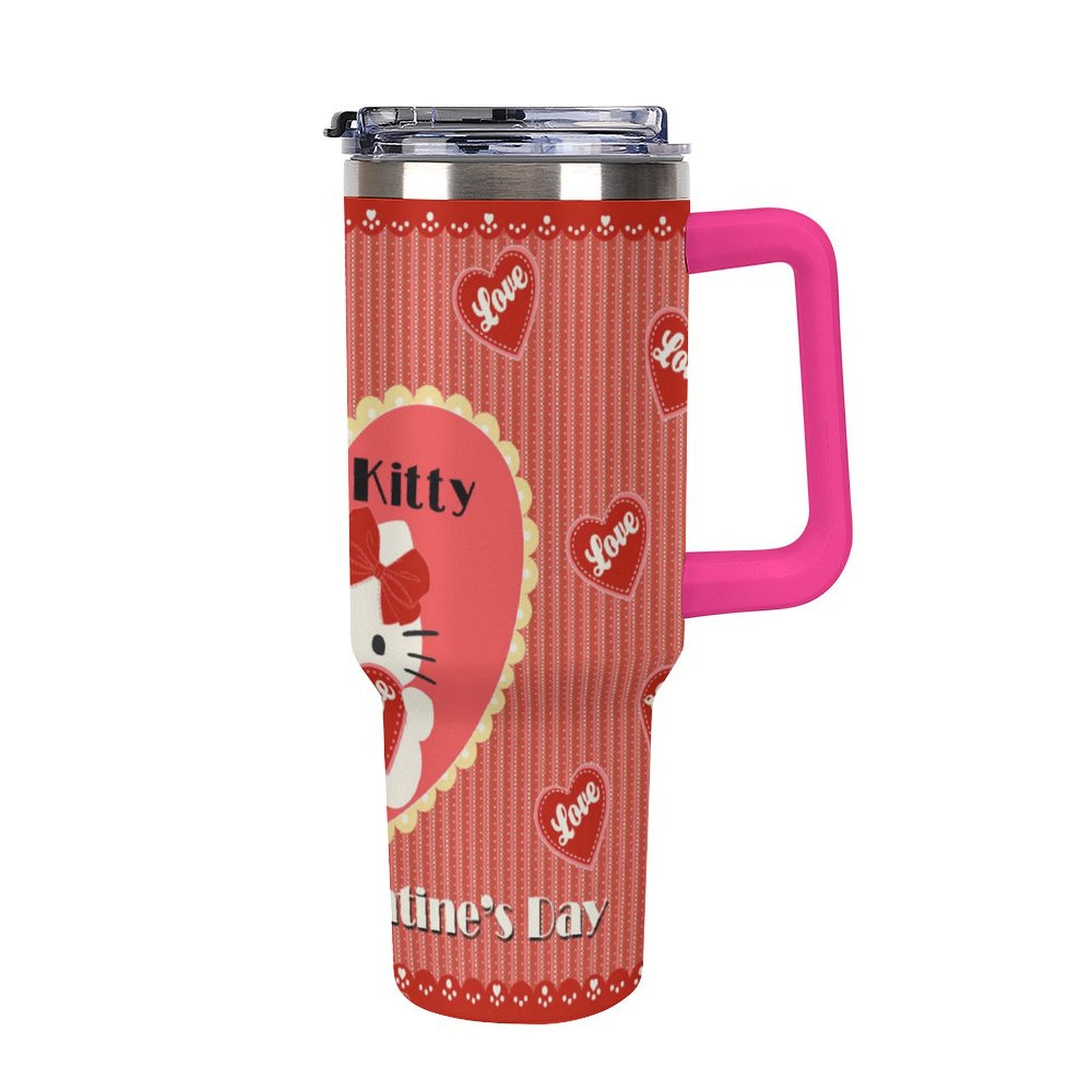 Hello Kitty Car Cup Stainless Steel Thermos Cup with Handle 40oz ...