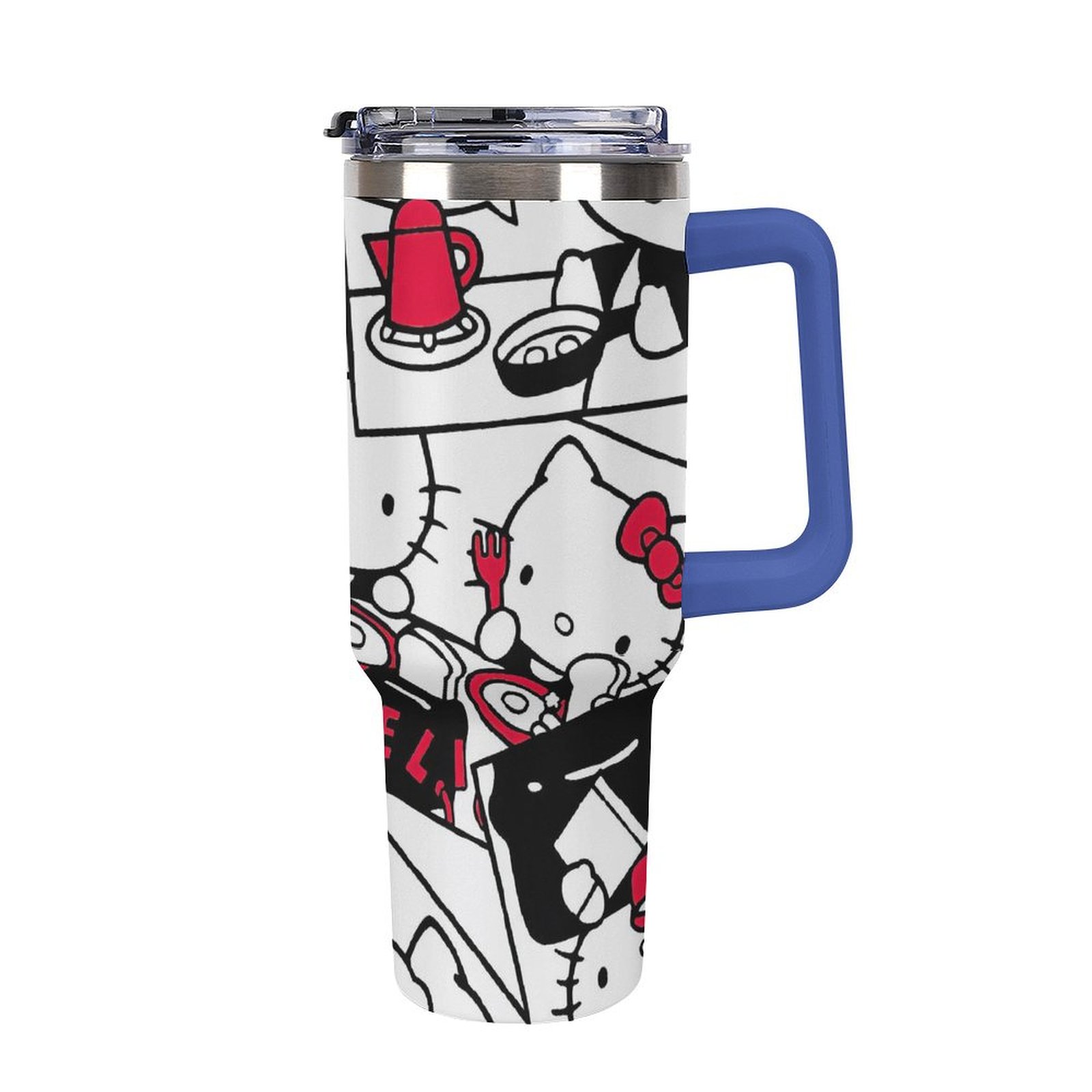 Hello Kitty Car Cup Stainless Steel Thermos Cup with Handle 40oz ...