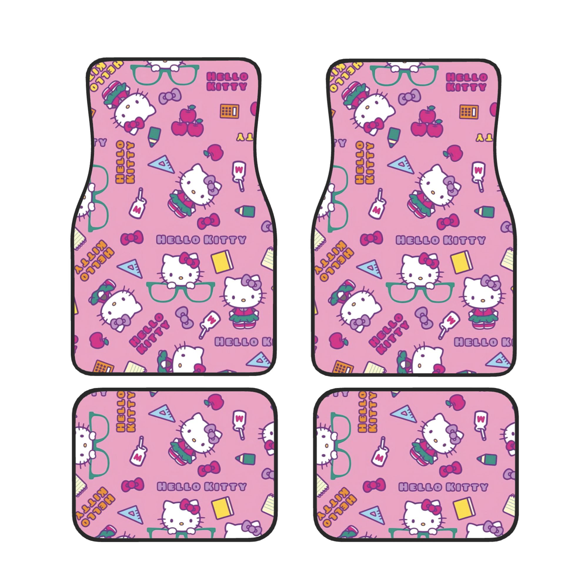 Hello Kitty Car Floor Mats for Front and Rear Foot Pads Car Accessories ...