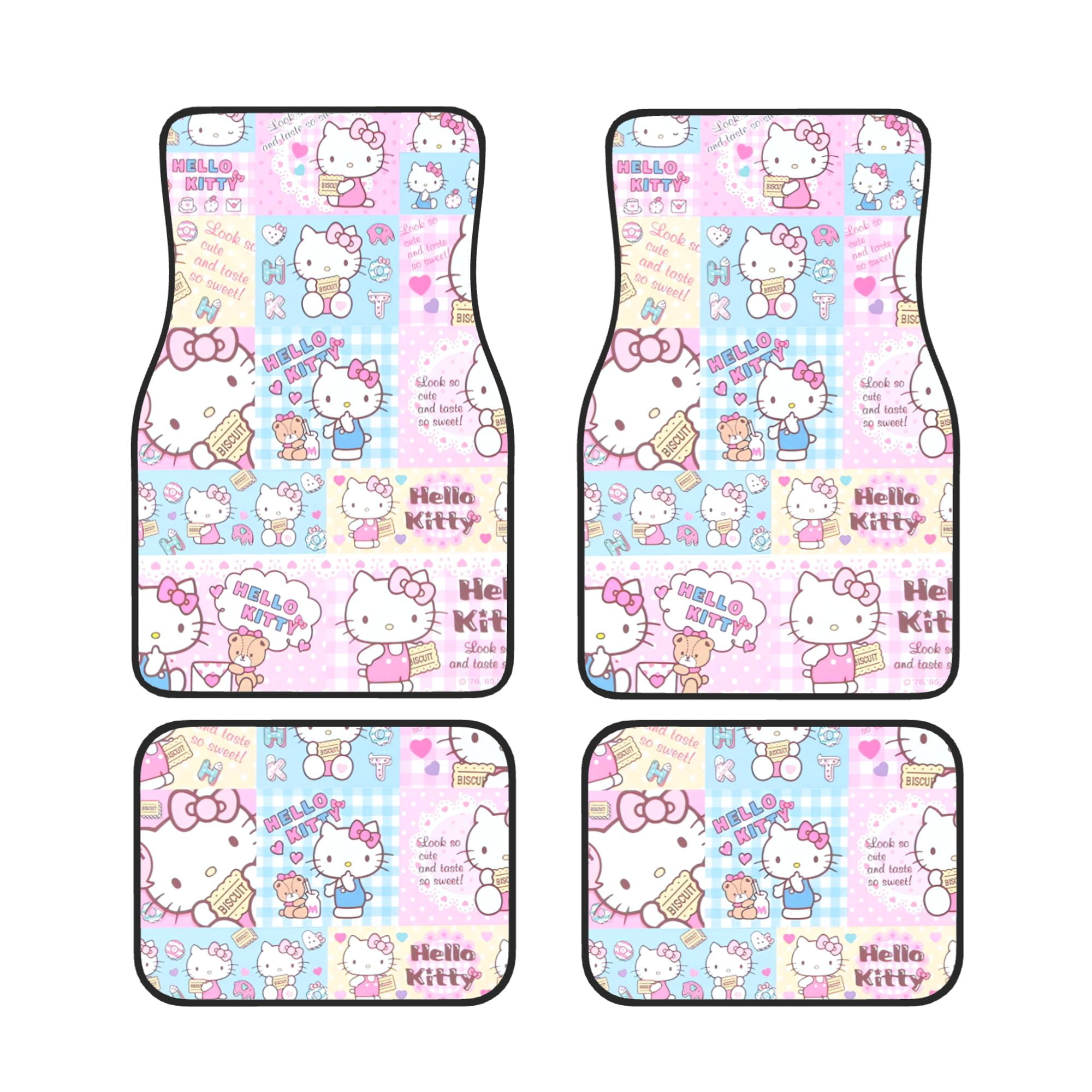 Hello Kitty Car Floor Mats for Front and Rear Foot Pads Car Accessories ...