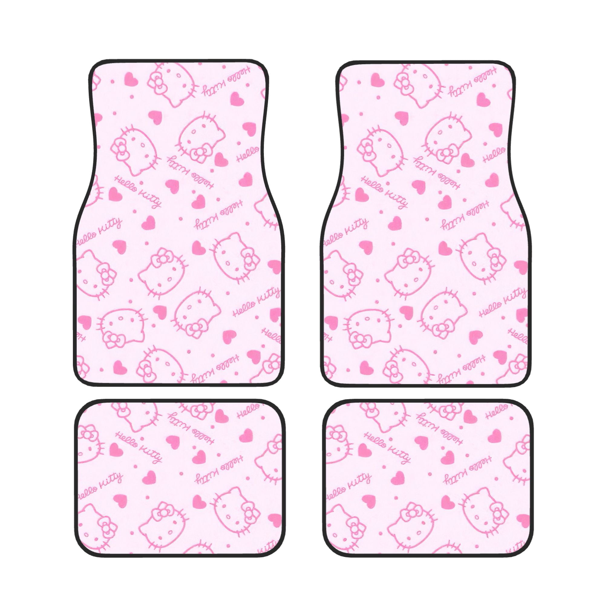 Hello Kitty Car Floor Mats for Front and Rear Foot Pads Car Accessories ...