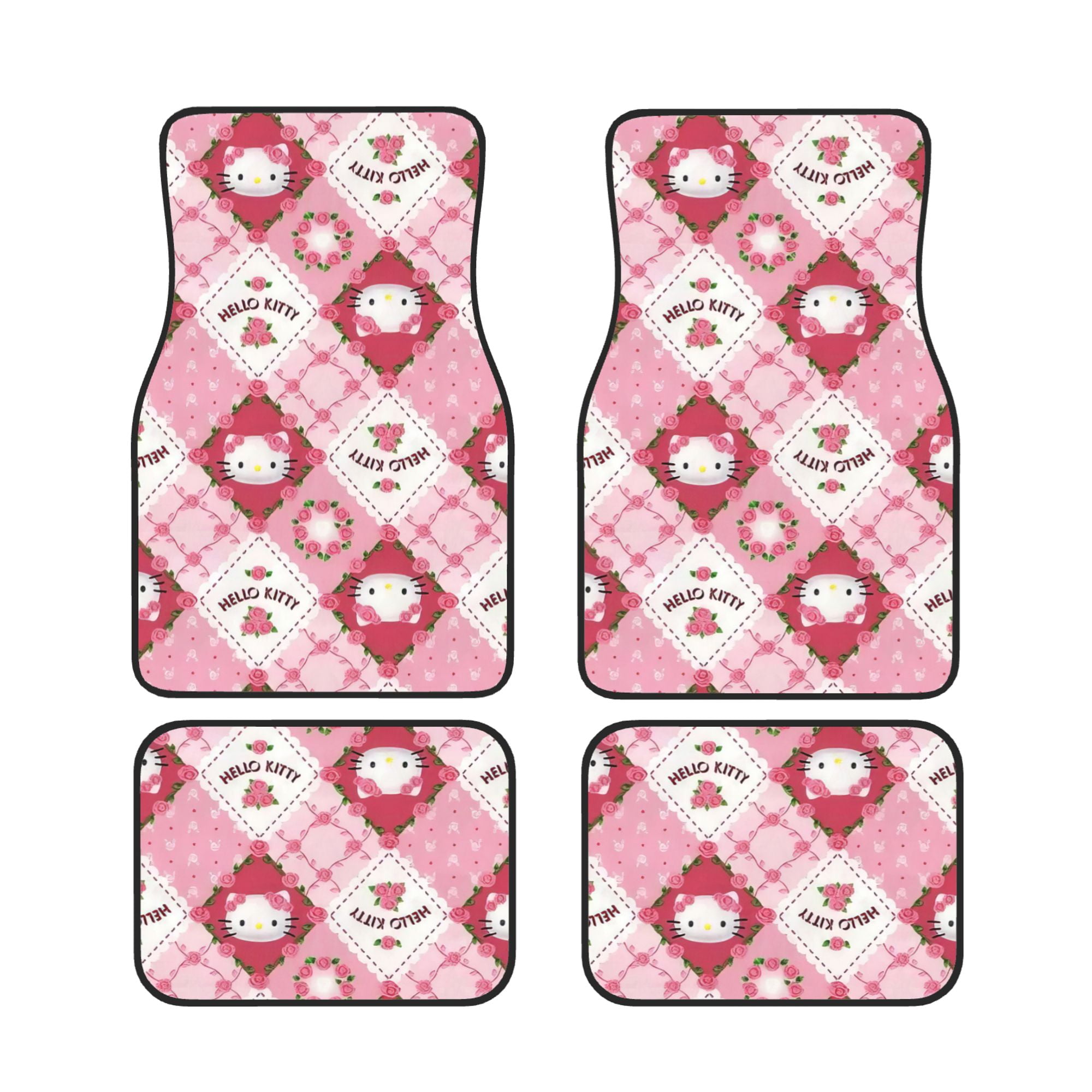 Hello Kitty Car Floor Mats for Front and Rear Foot Pads Car Accessories ...