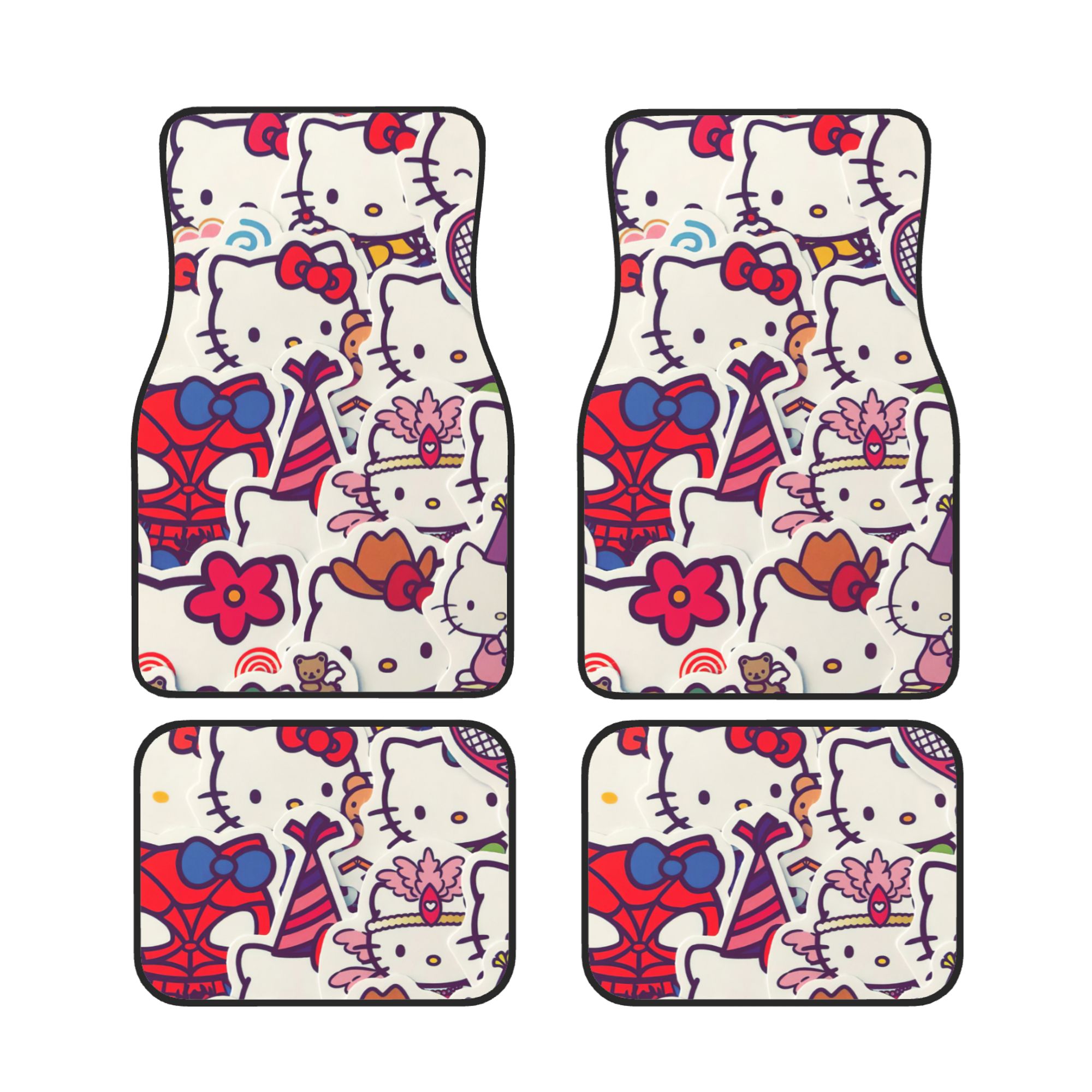 Hello Kitty Car Floor Mats for Front and Rear Foot Pads Car Accessories ...