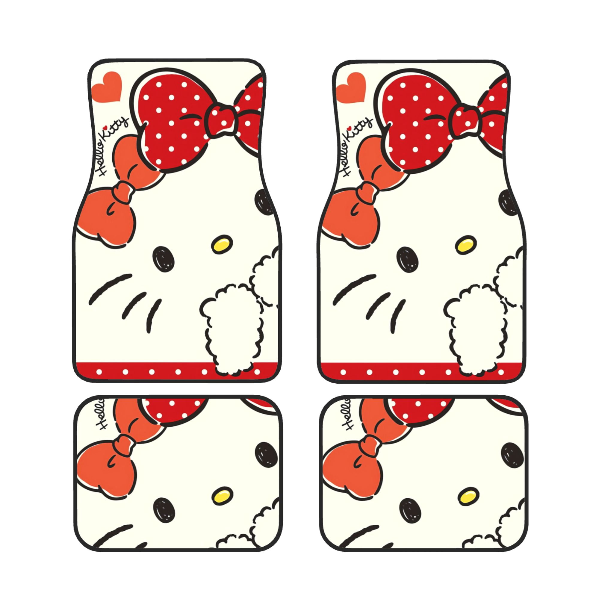 Hello Kitty Car Floor Mats for Front and Rear Foot Pads Car Accessories ...
