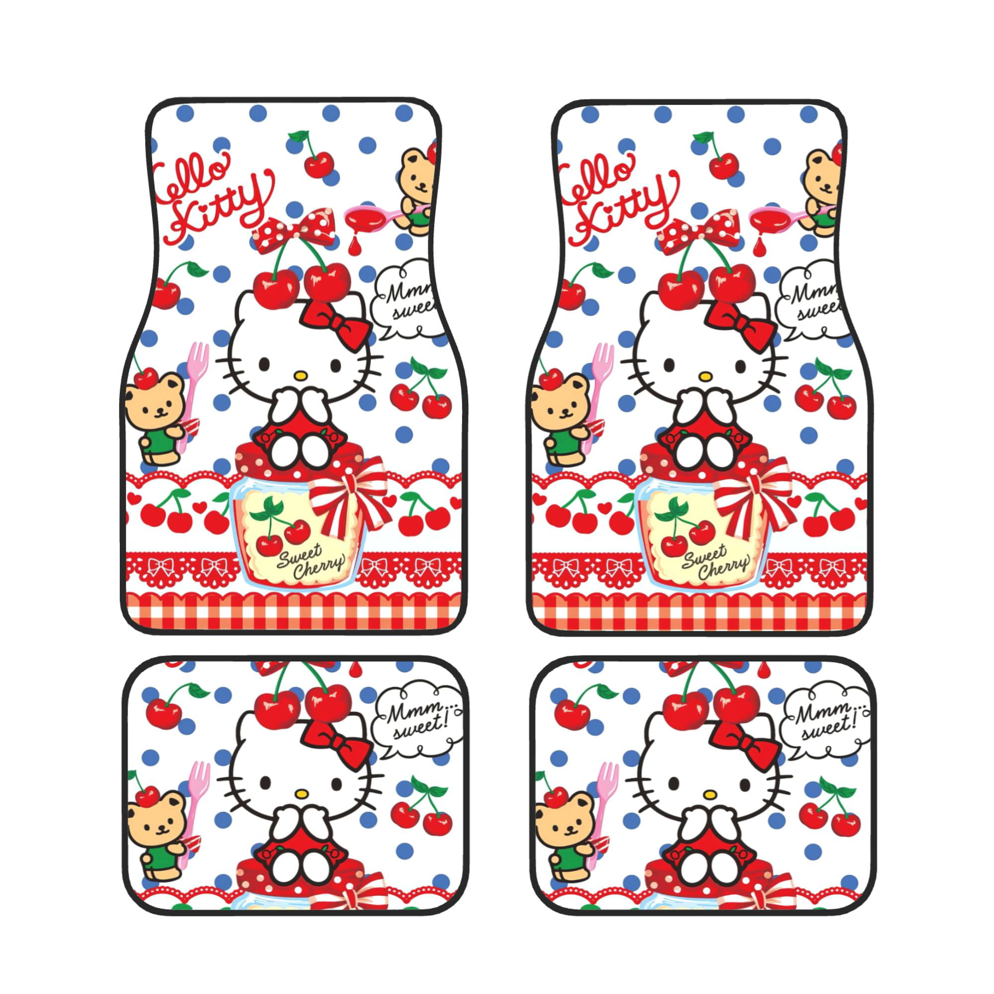 Hello Kitty Car Floor Mats for Front and Rear Foot Pads Car Accessories ...