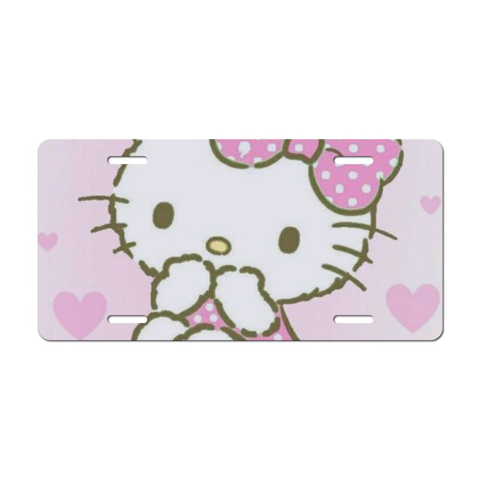 Hello Kitty Car License Plate Cute Anime License Plate Covers Holder ...