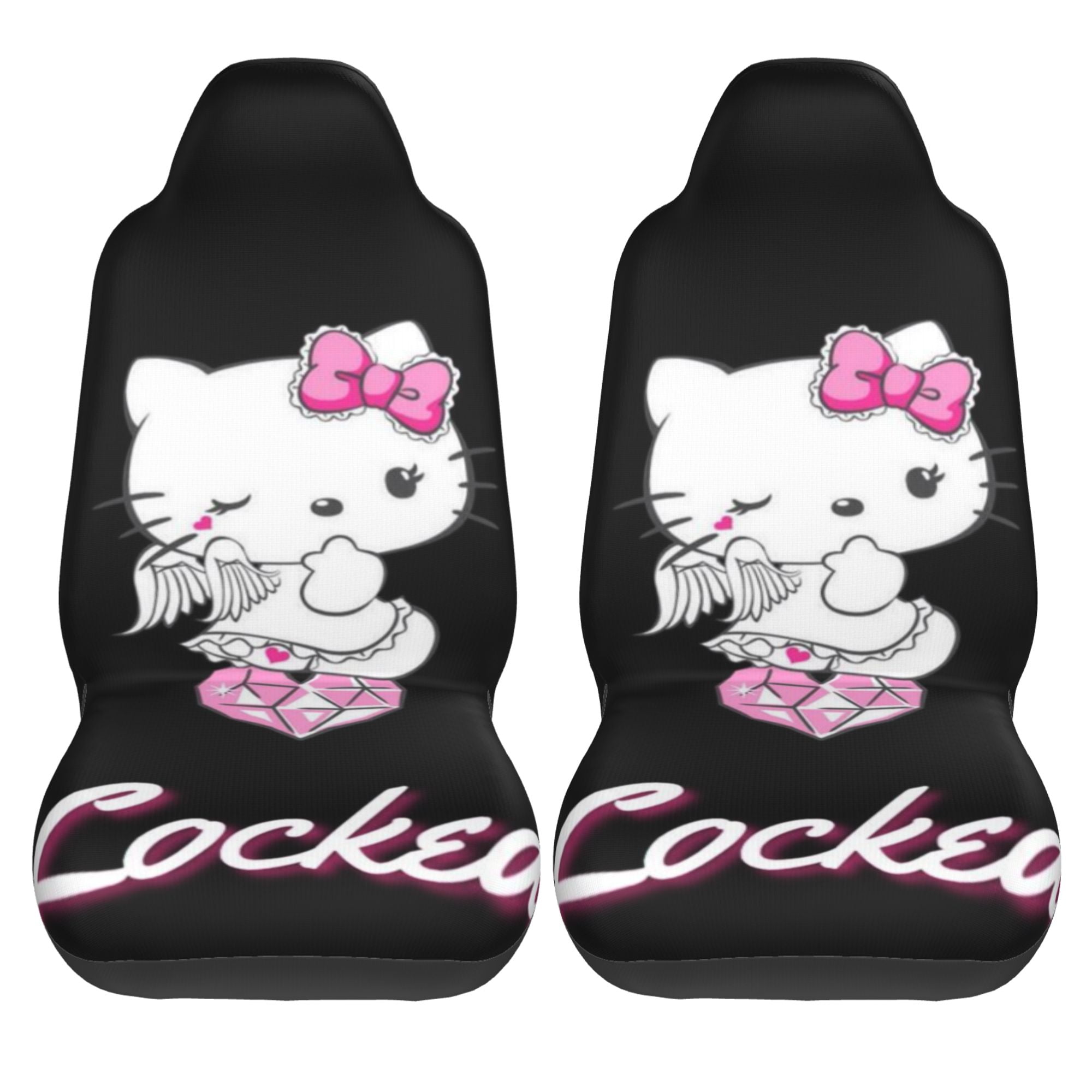 Hello Kitty Car Seat Covers 2 PCS, Hello Kitty Front Auto Seat Cover ...