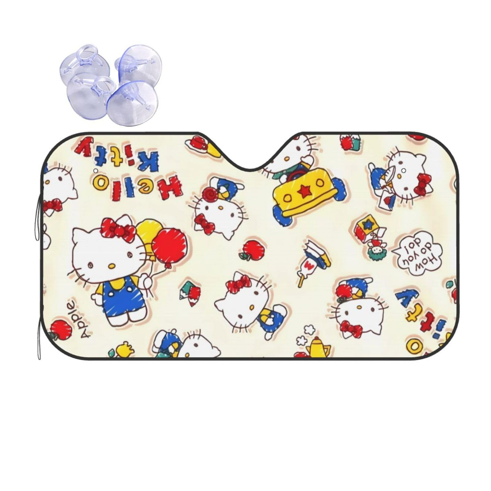 Hello Kitty Car Sun Shade Front Windshield Sun Shade Hardened Sun Visor ...